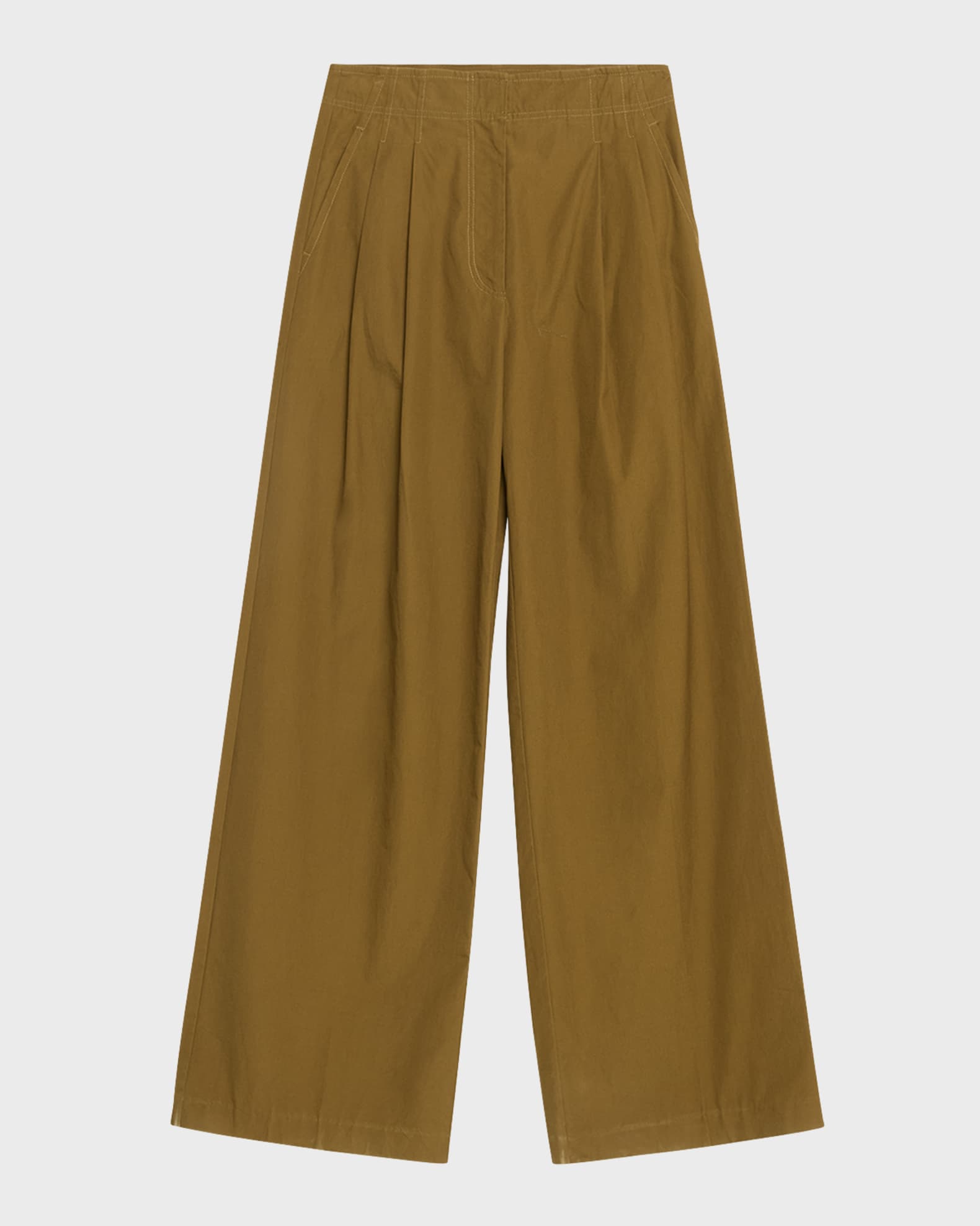 Ulla Johnson Lani Wide-Leg Cotton Twill Pants | Neiman Marcus