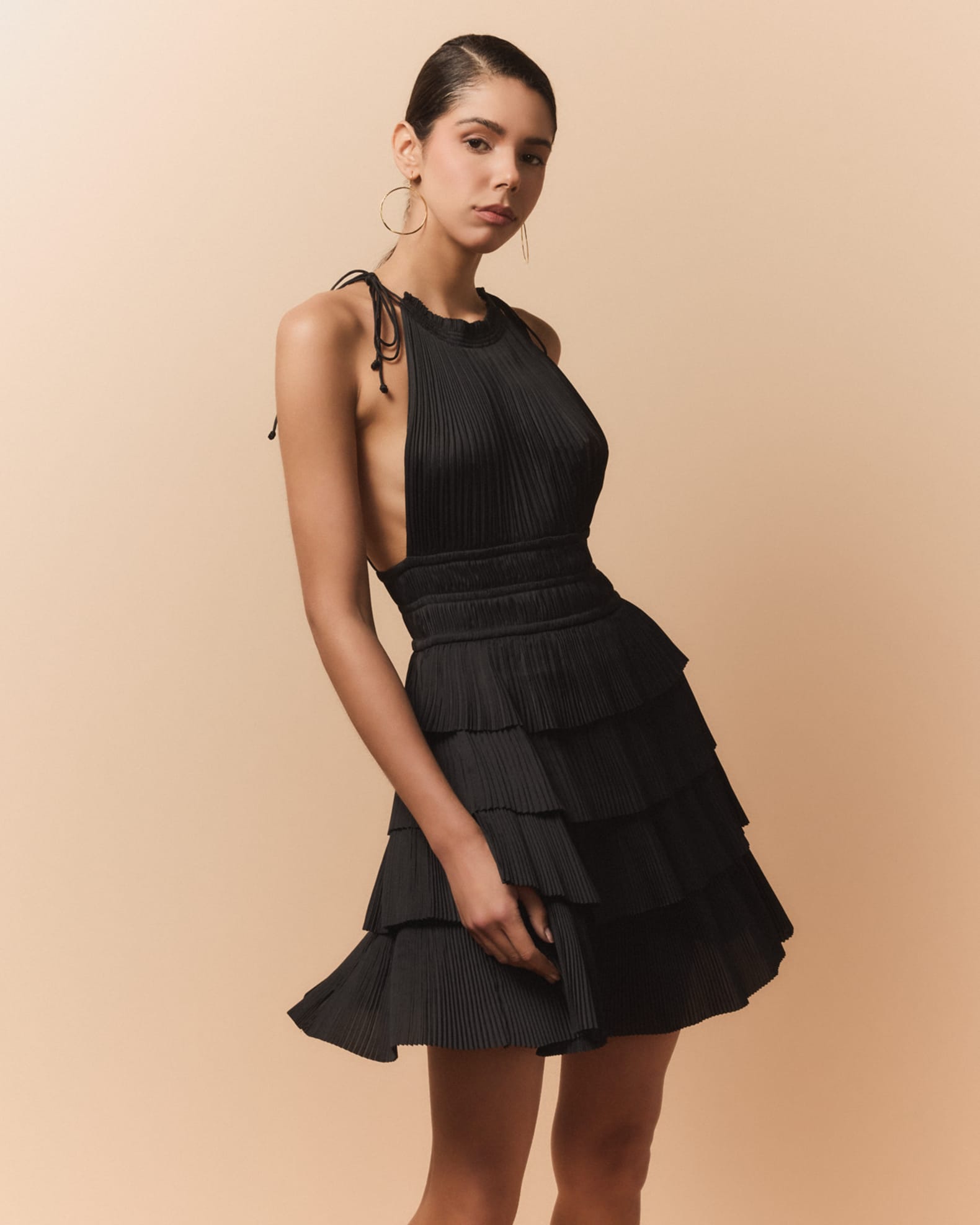 Ulla Johnson Cecily Tiered Plisse Mini Dress | Neiman Marcus