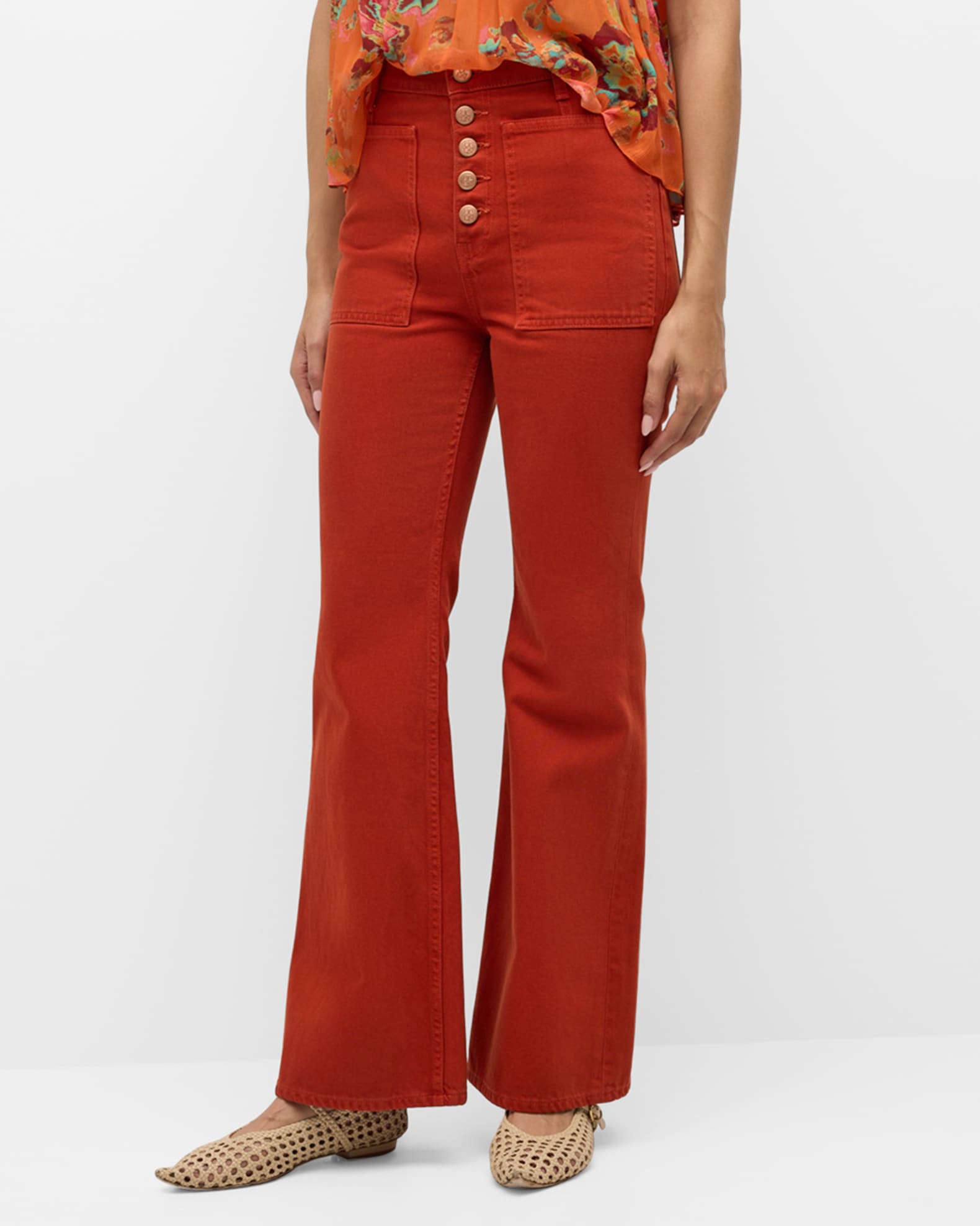 Ulla Johnson The Lou Flare Denim Jeans | Neiman Marcus