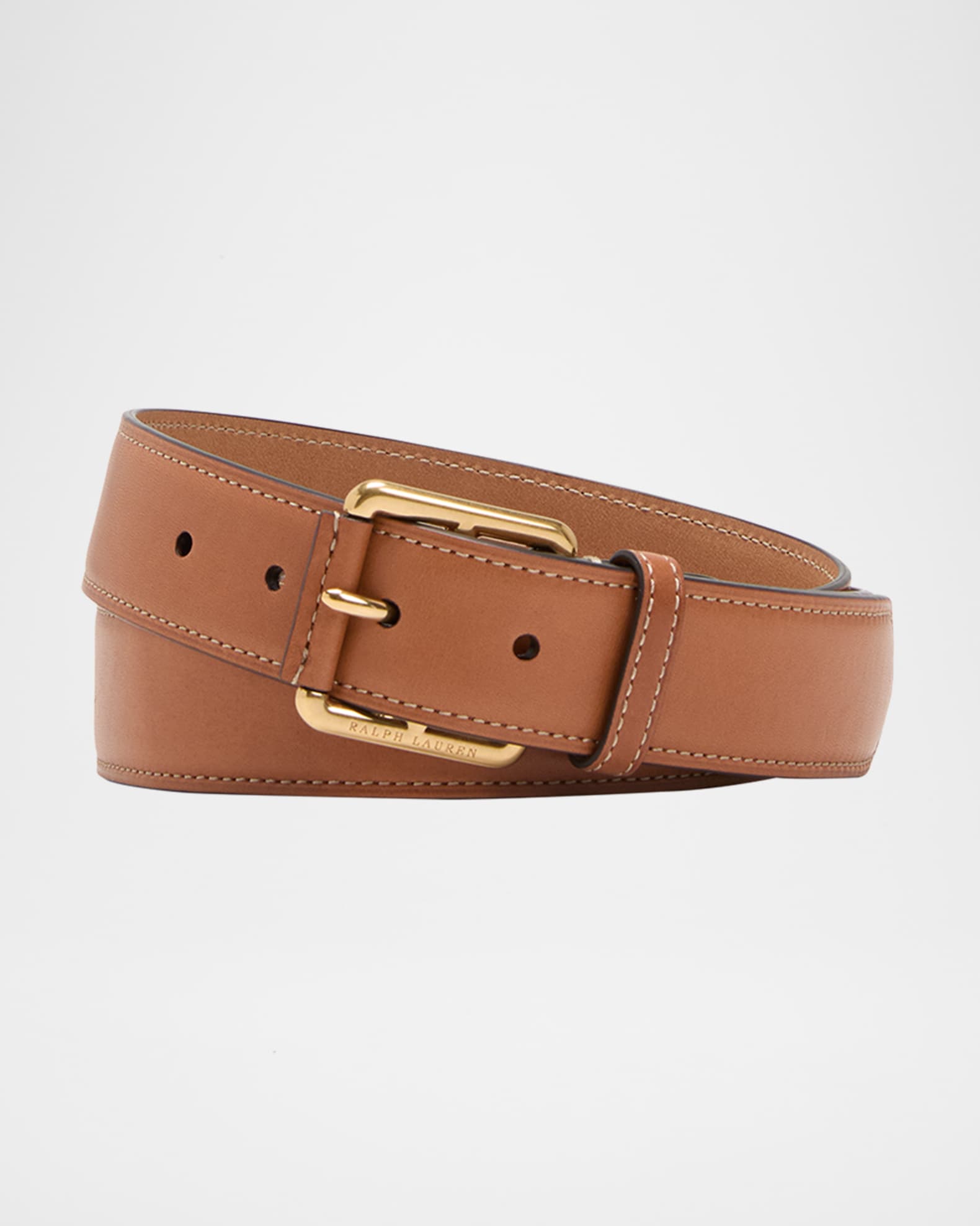 Ralph Lauren Purple Label Men's Roller-Buckle Leather Belt, 35mm ...