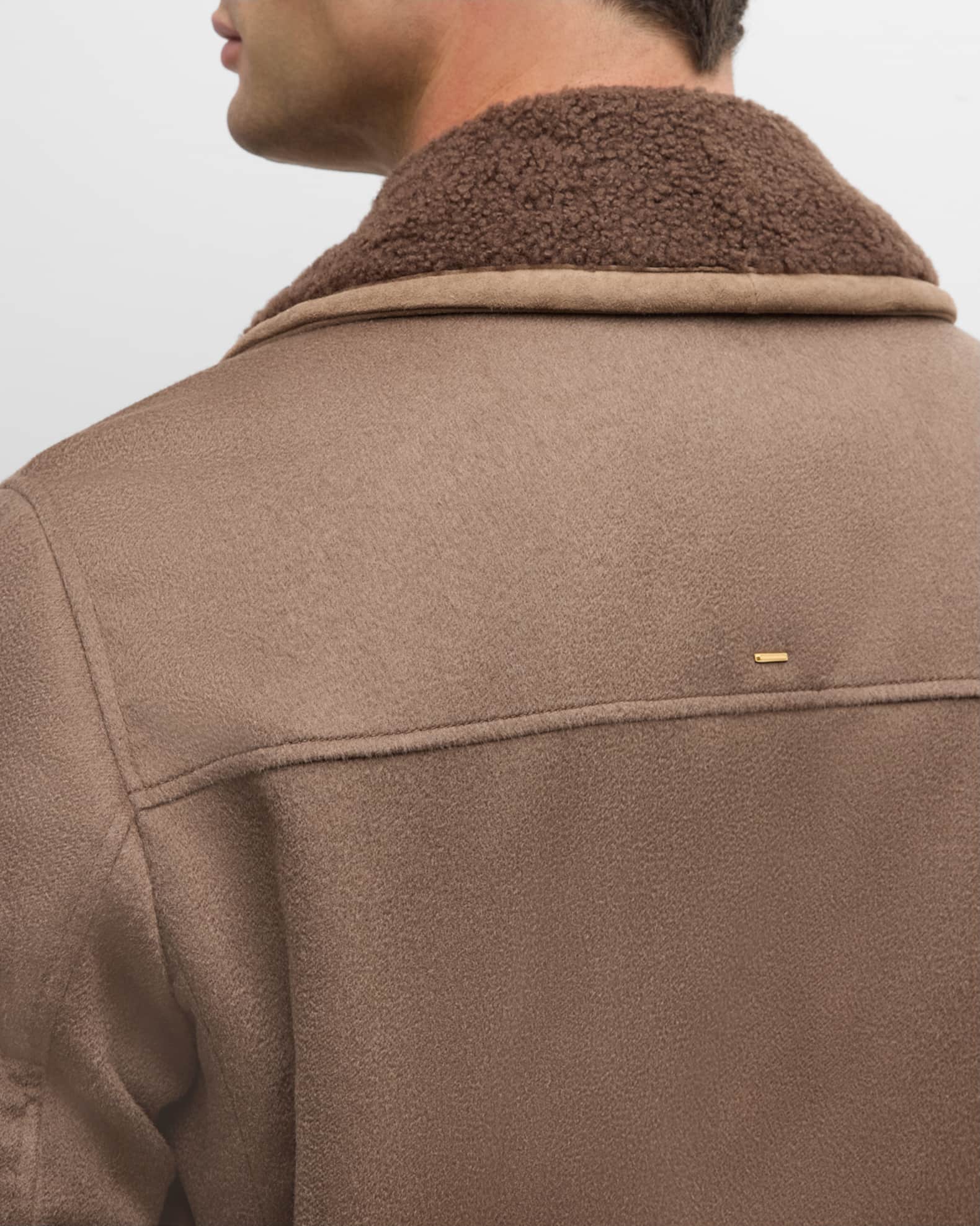 Stefano Ricci Men's Shearling-Lined Shawl Collar Bomber Jacket | Neiman ...