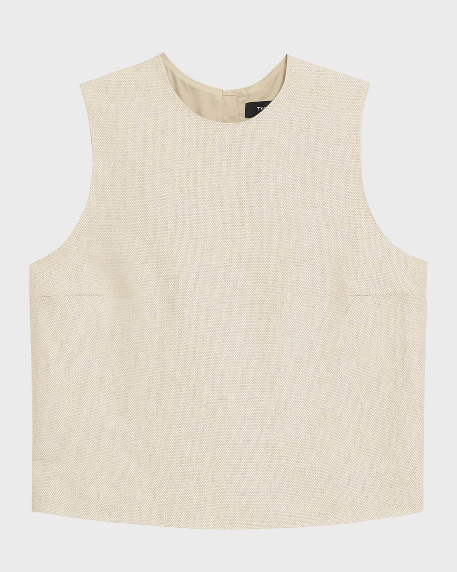 Theory Linen Tweed Sleeveless Shell | Neiman Marcus