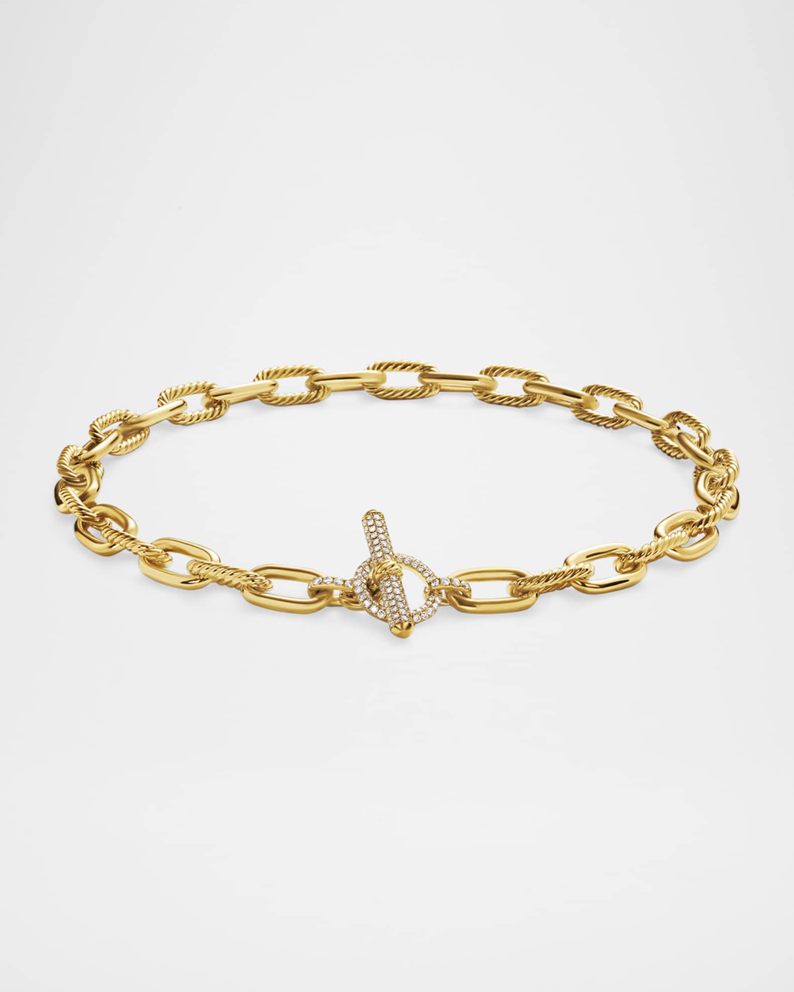 David Yurman Madison Toggle Necklace with Diamonds in 18K Gold, 11mm ...