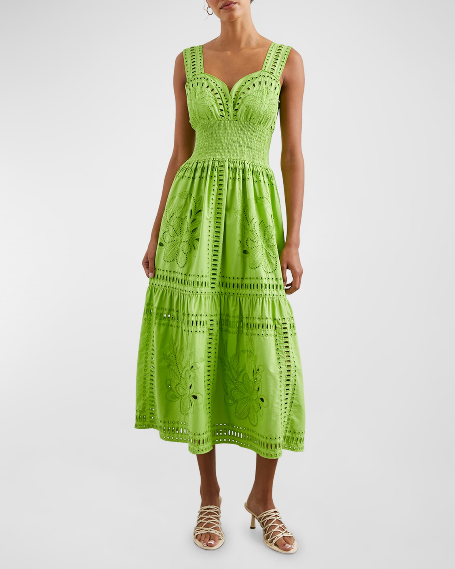 Rails Fawn Embroidered Midi Dress | Neiman Marcus