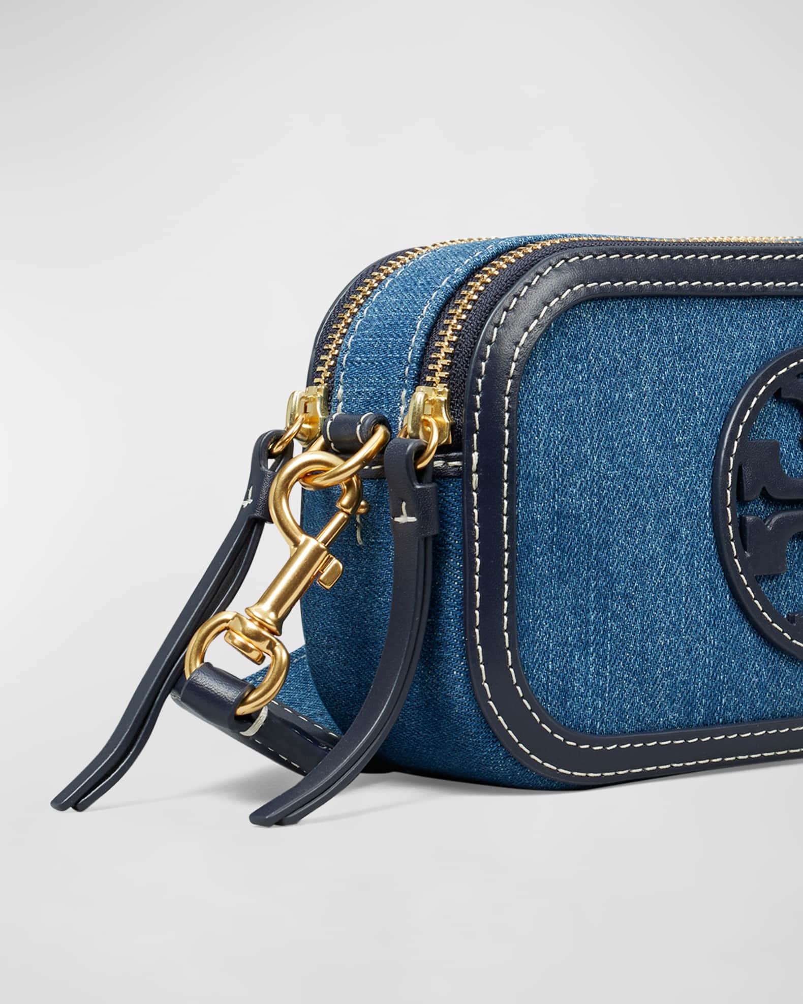Tory Burch Miller Mini Denim Crossbody Bag | Neiman Marcus