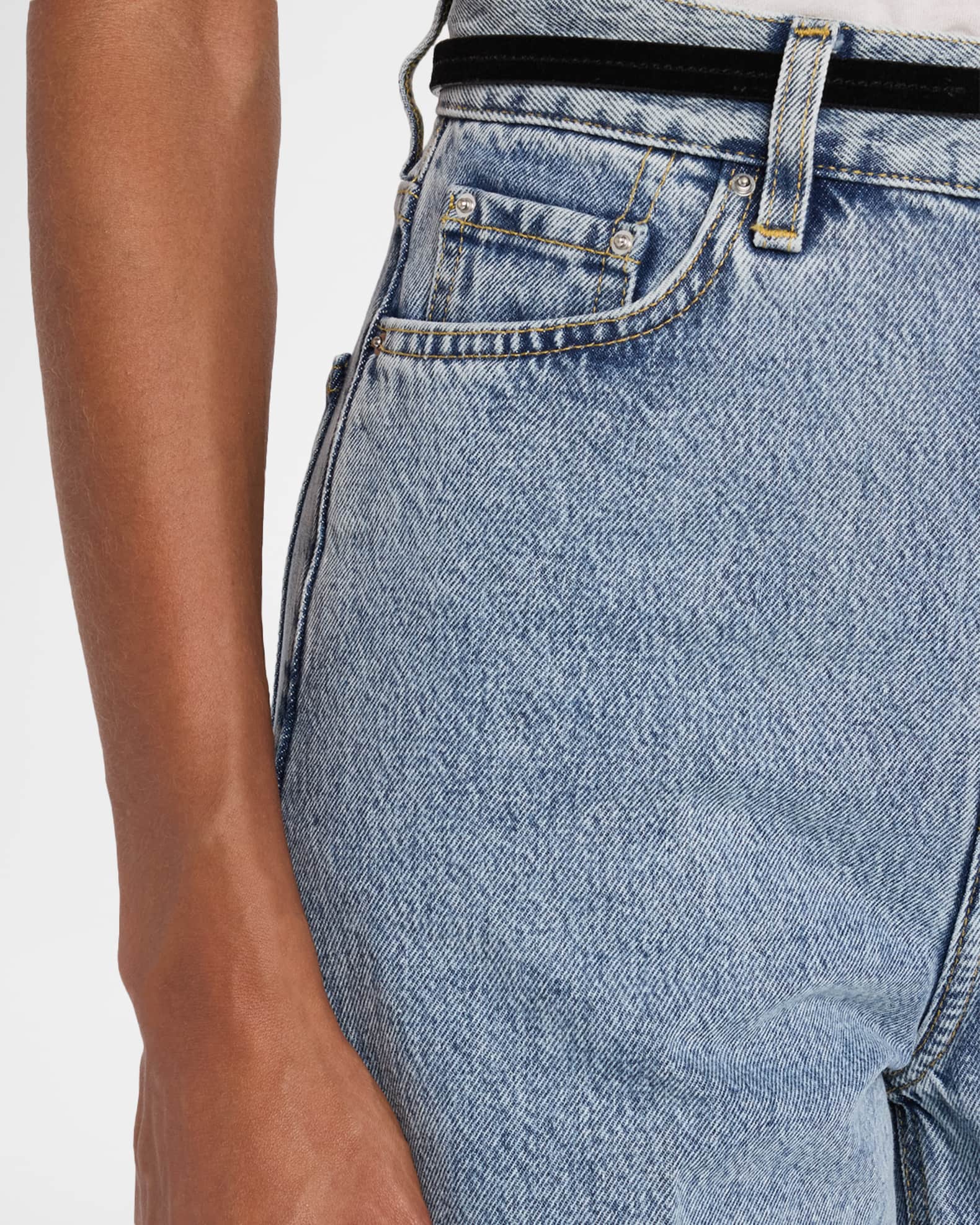 Toteme Wide-Leg Denim Pants | Neiman Marcus