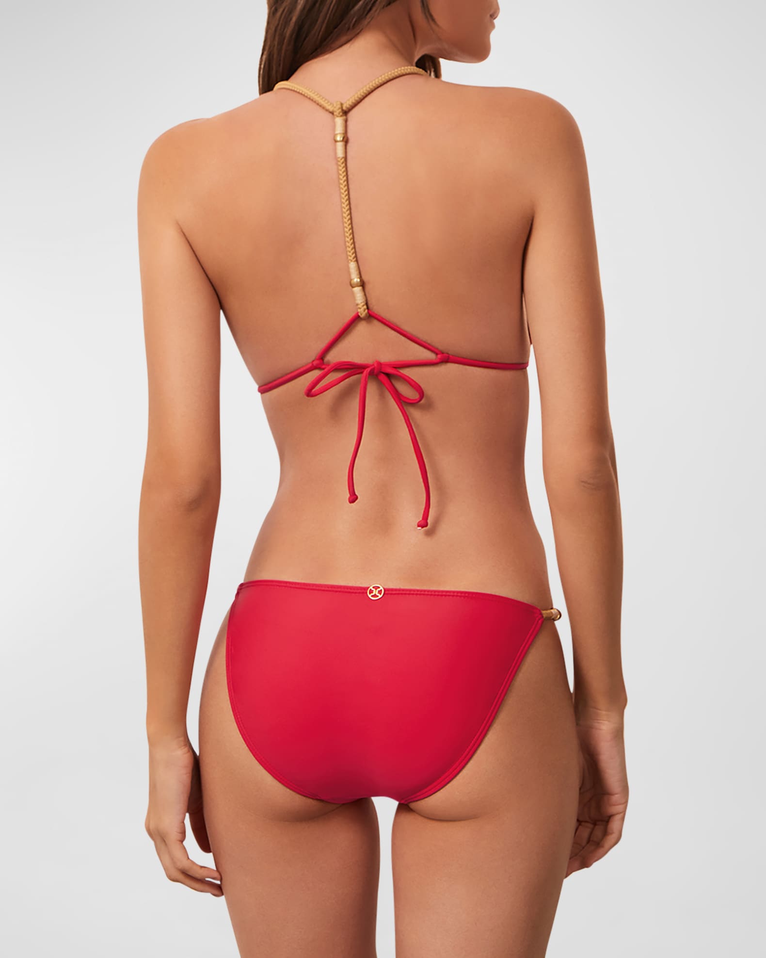 Vix Solid Layla Detail Full Bikini Bottoms | Neiman Marcus