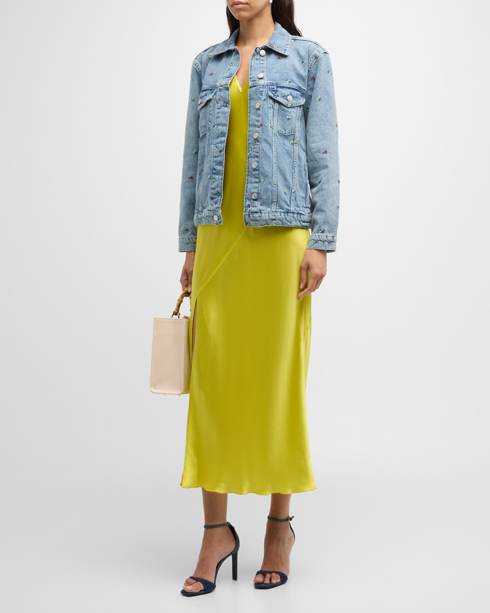 Rails Grove Floral Embroidered Denim Jacket | Neiman Marcus