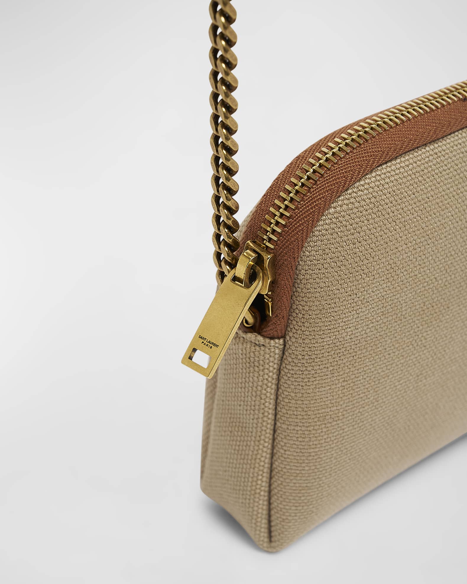 Saint Laurent Gaby Mini YSL Crossbody Bag in Canvas & Leather | Neiman ...