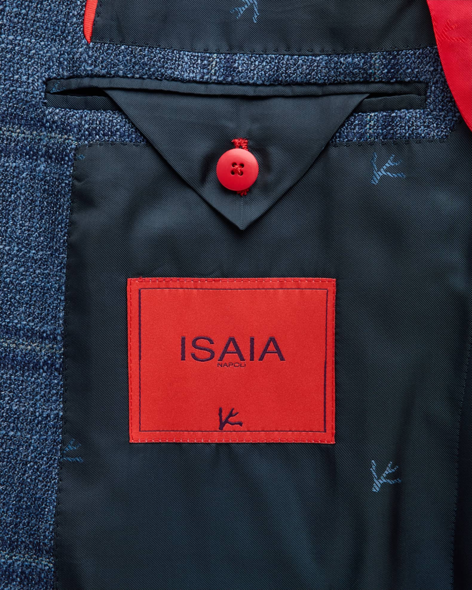 Isaia Men's Blue Windowpane Check Sports Jacket | Neiman Marcus