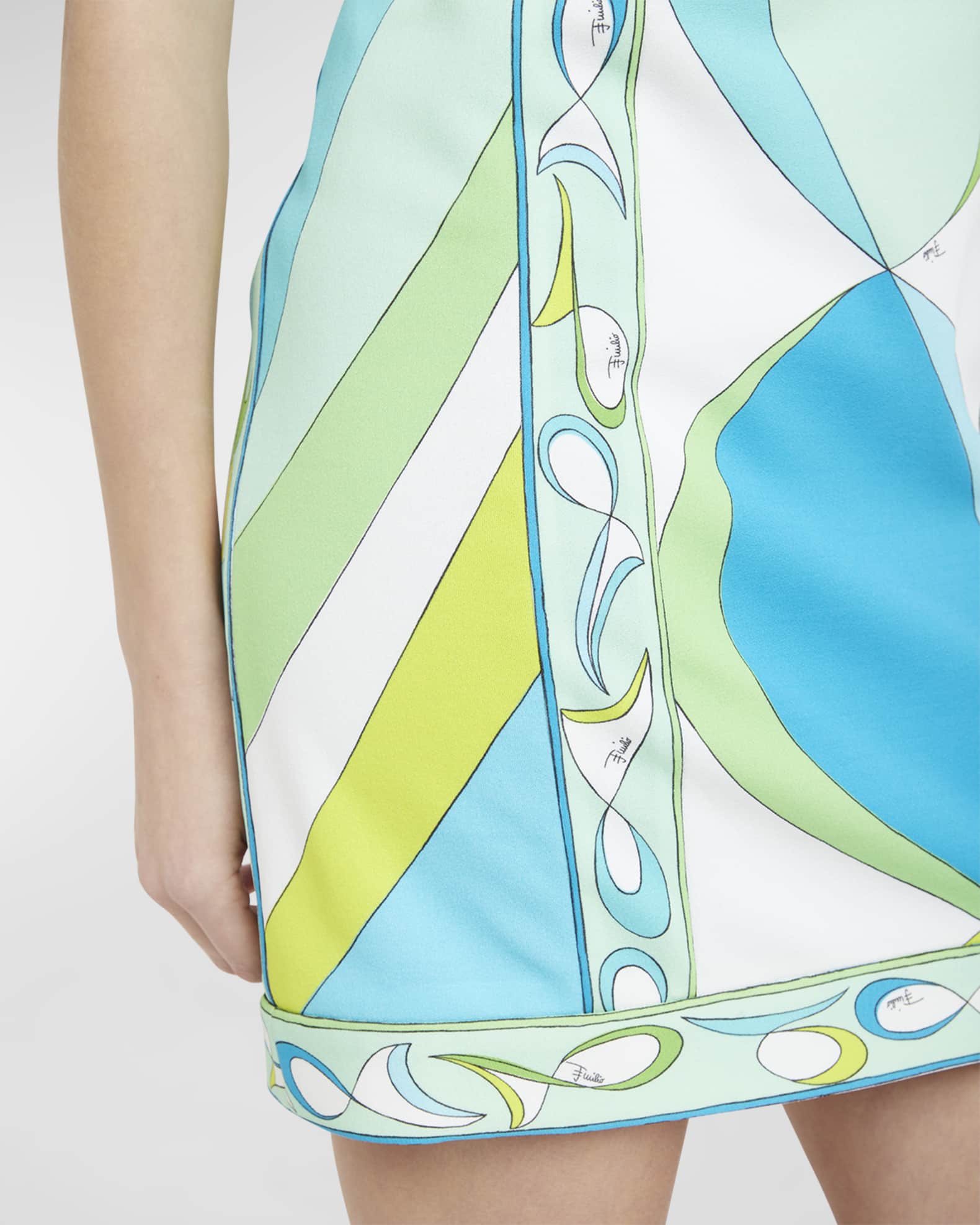 Emilio Pucci Abstract Foulard-Print Sleeveless Mini Dress | Neiman Marcus