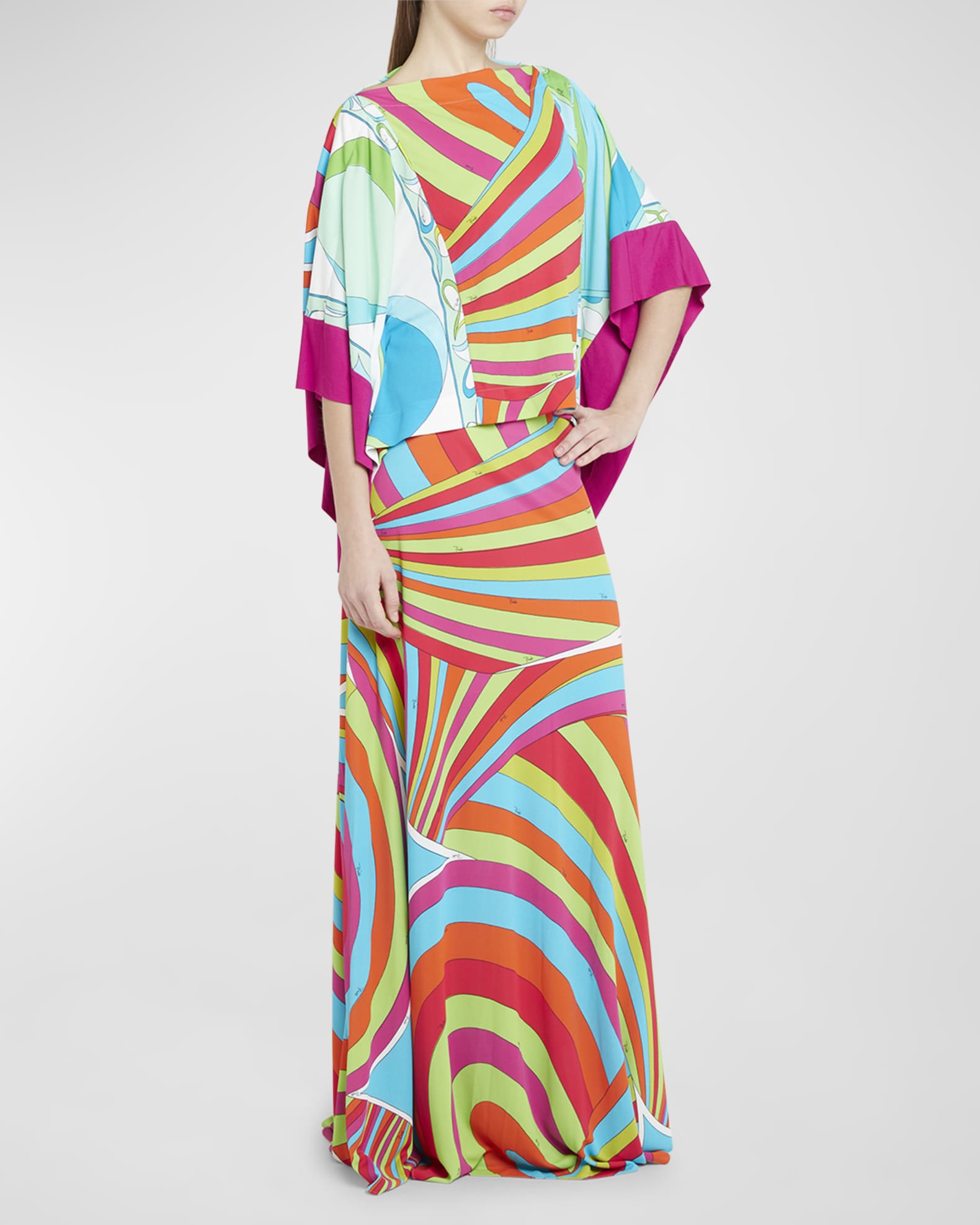Emilio Pucci Abstract-Print Foulard Blouse | Neiman Marcus