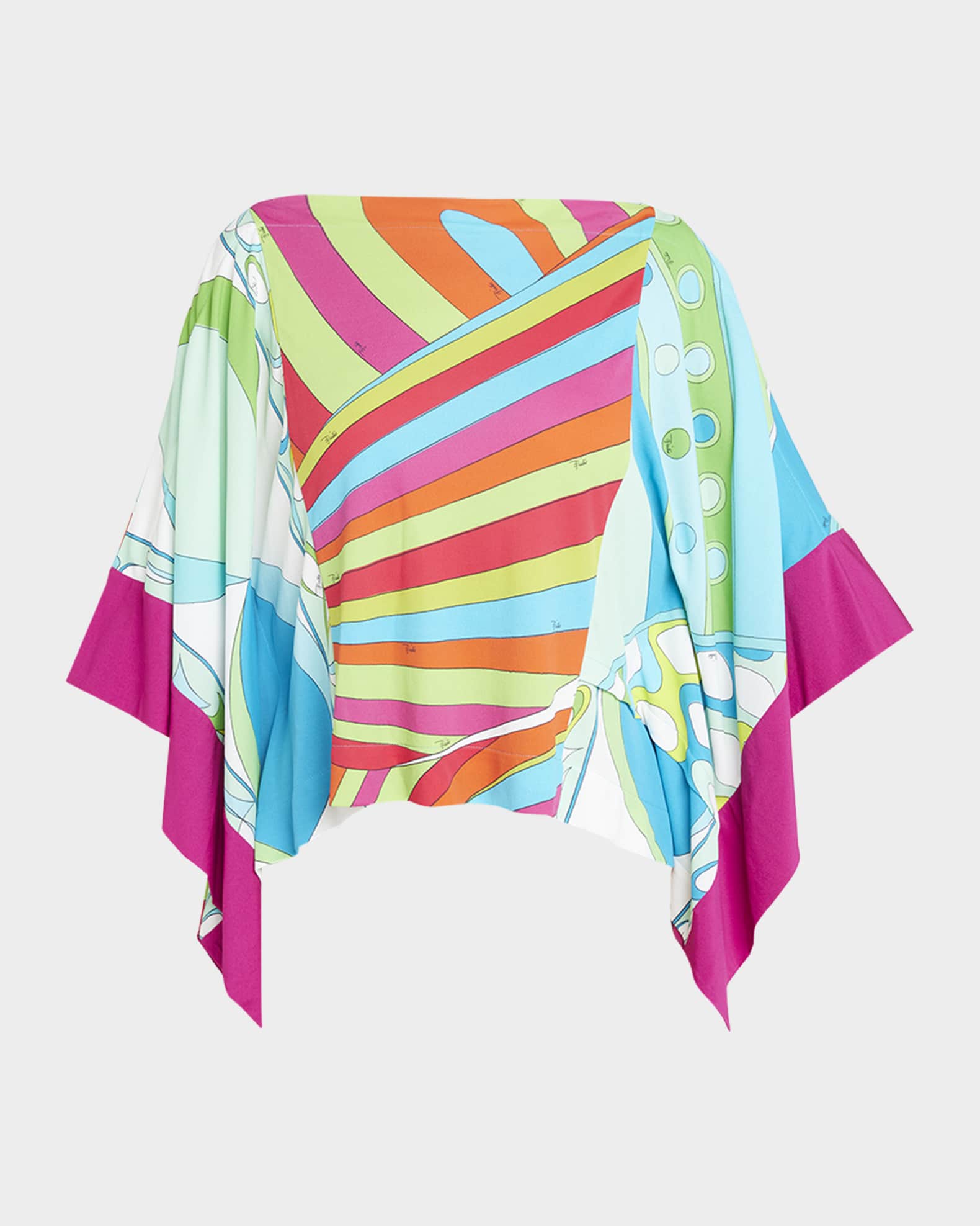 Emilio Pucci Abstract-Print Foulard Blouse | Neiman Marcus