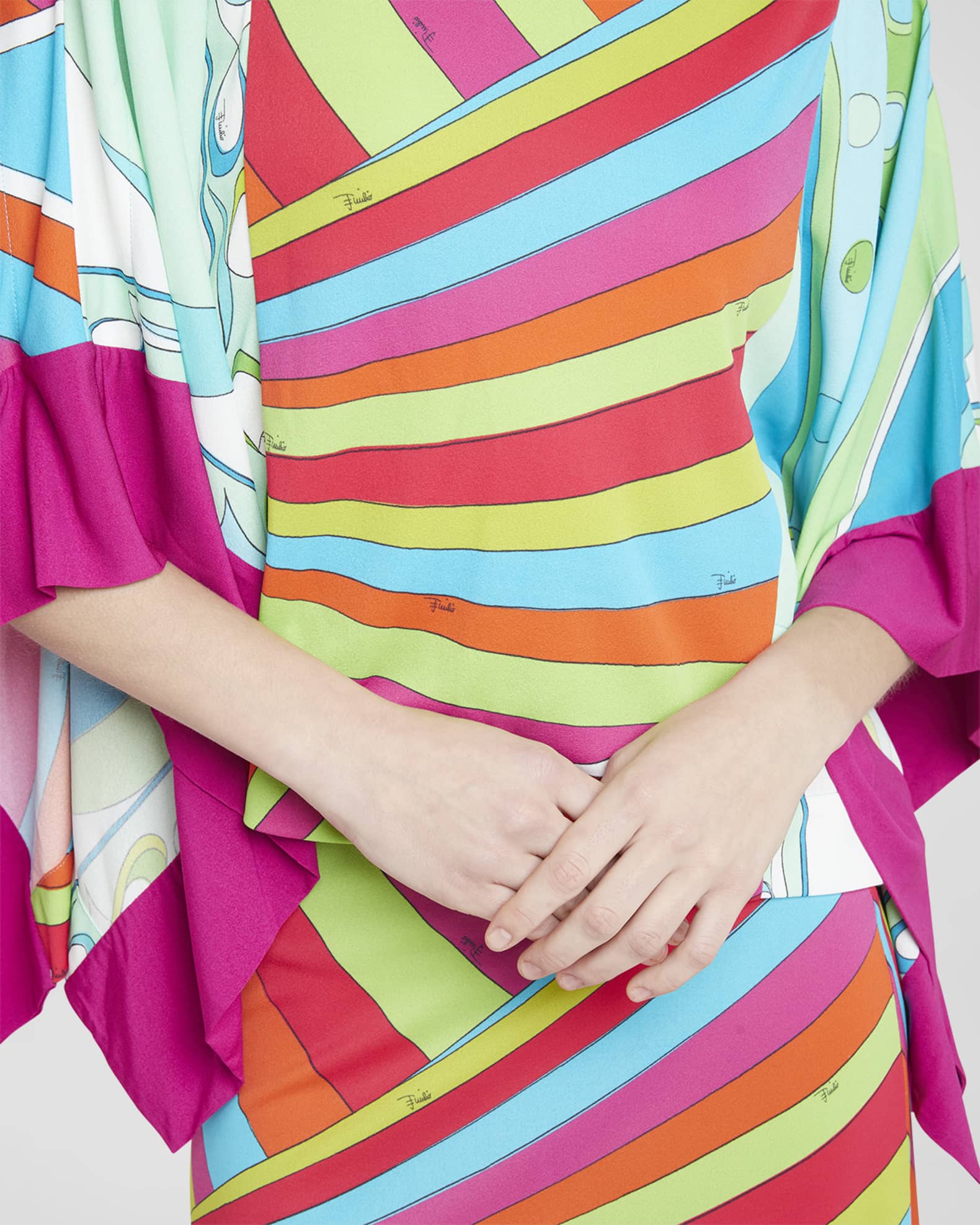 Emilio Pucci Abstract-Print Foulard Blouse | Neiman Marcus