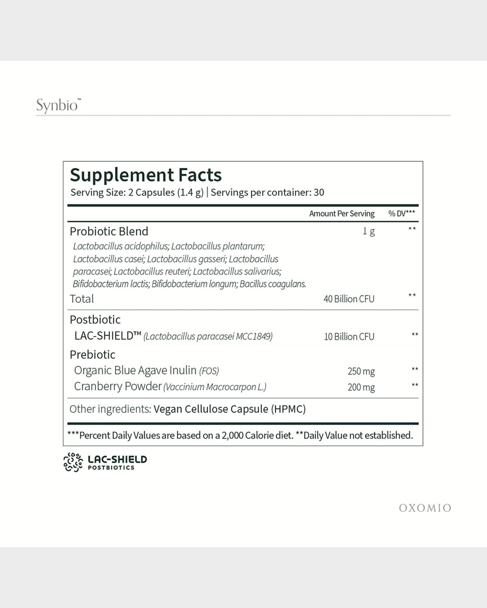 OXOMIO Synbio Women's Synbiotic Blend, 60 Count | Neiman Marcus