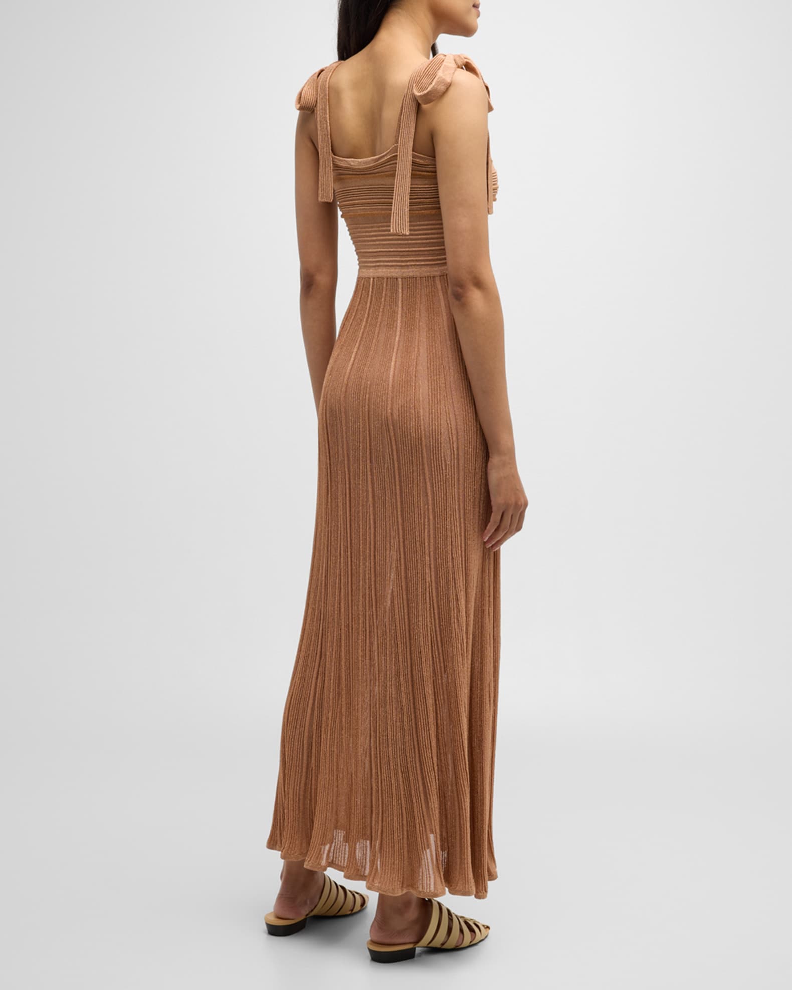 Zimmermann Ottie Metallic Tie Dress | Neiman Marcus