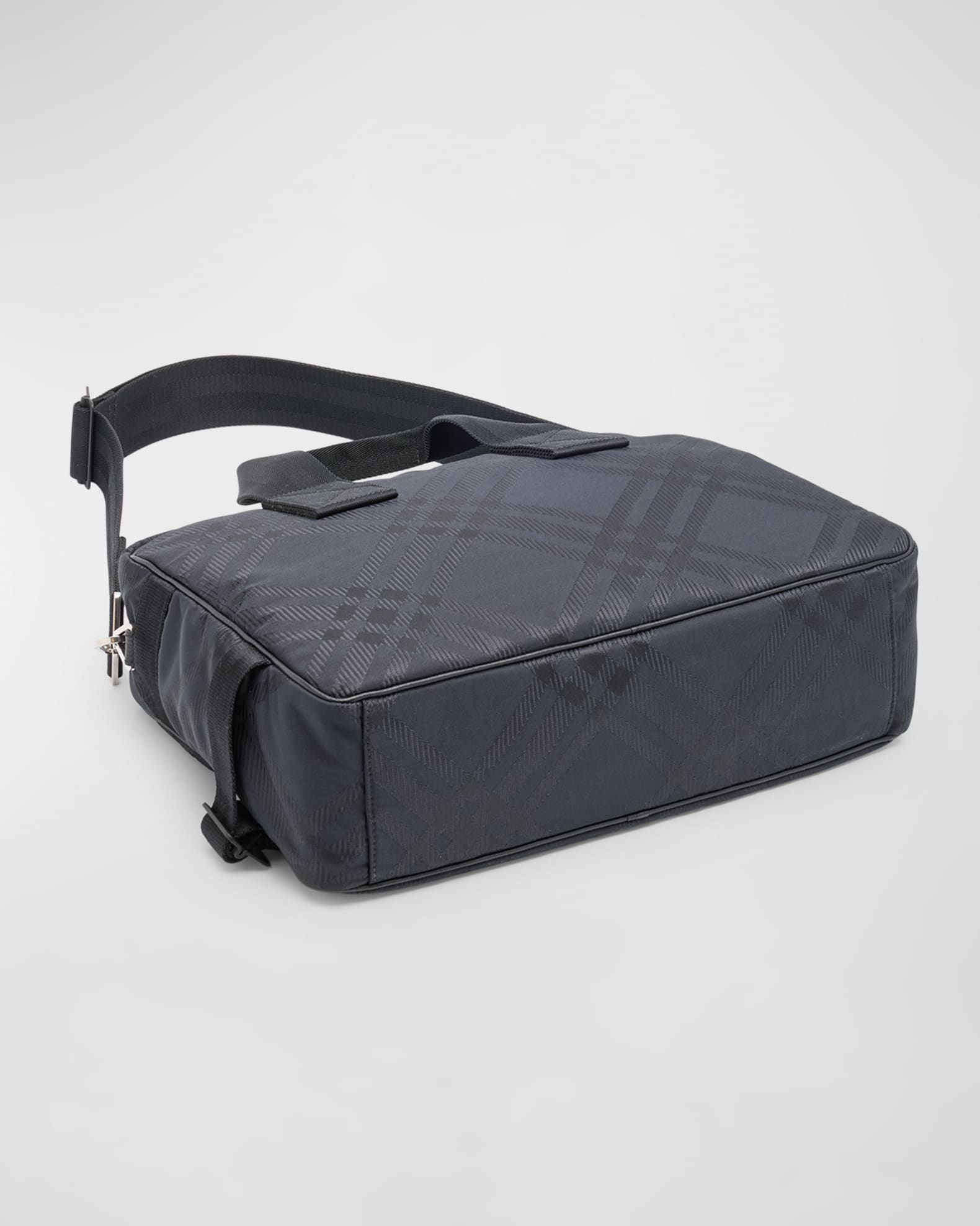 Burberry Men's Check Jacquard Briefcase | Neiman Marcus