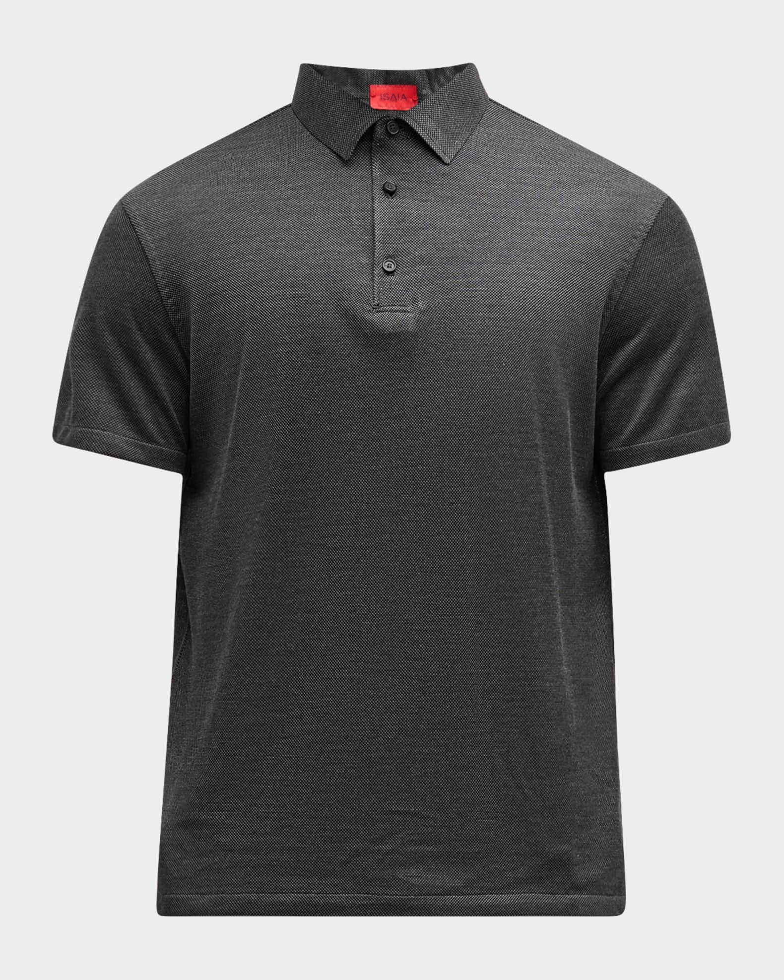 Isaia Men's Silk Polo Shirt | Neiman Marcus