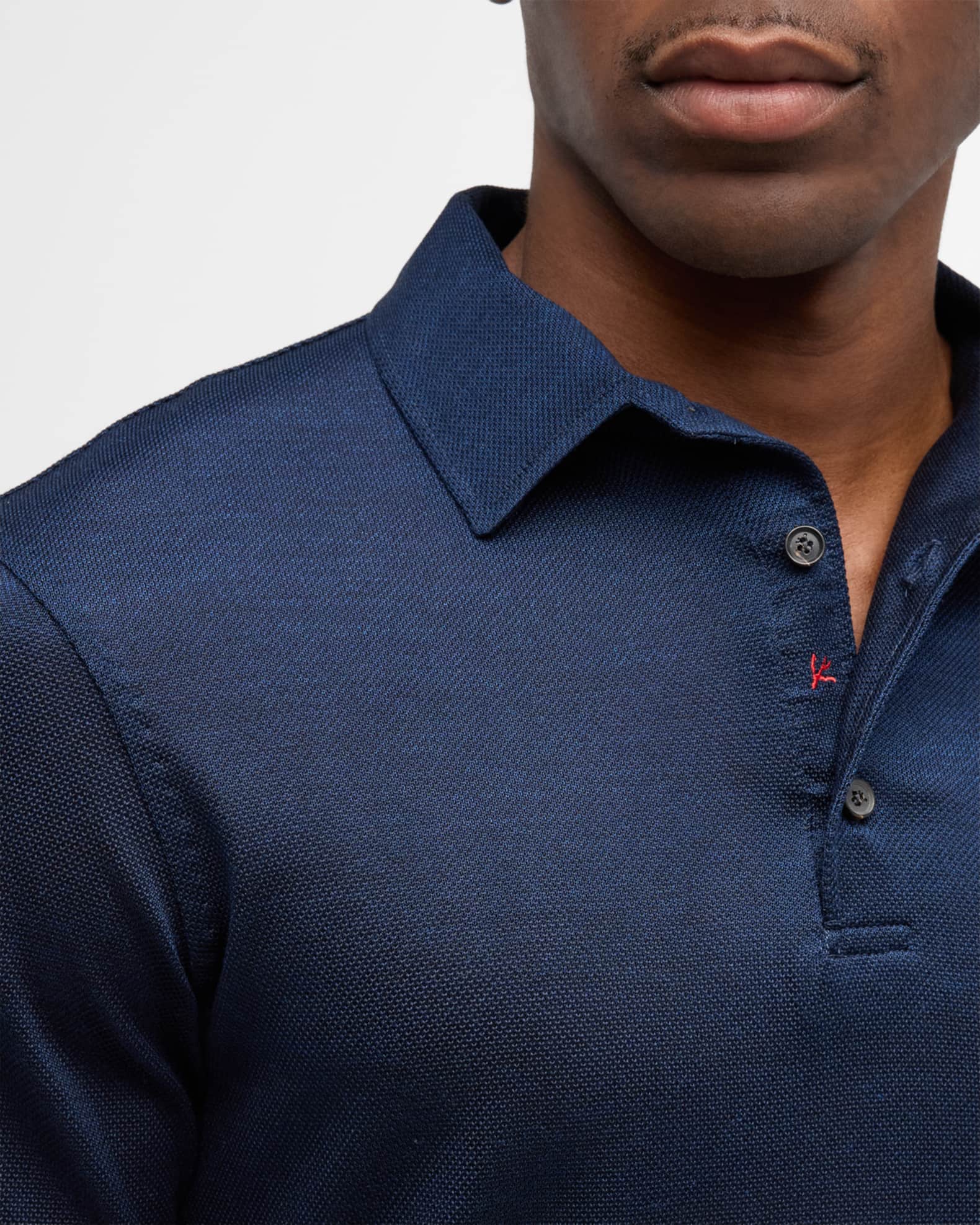 Isaia Men's Silk Polo Shirt | Neiman Marcus