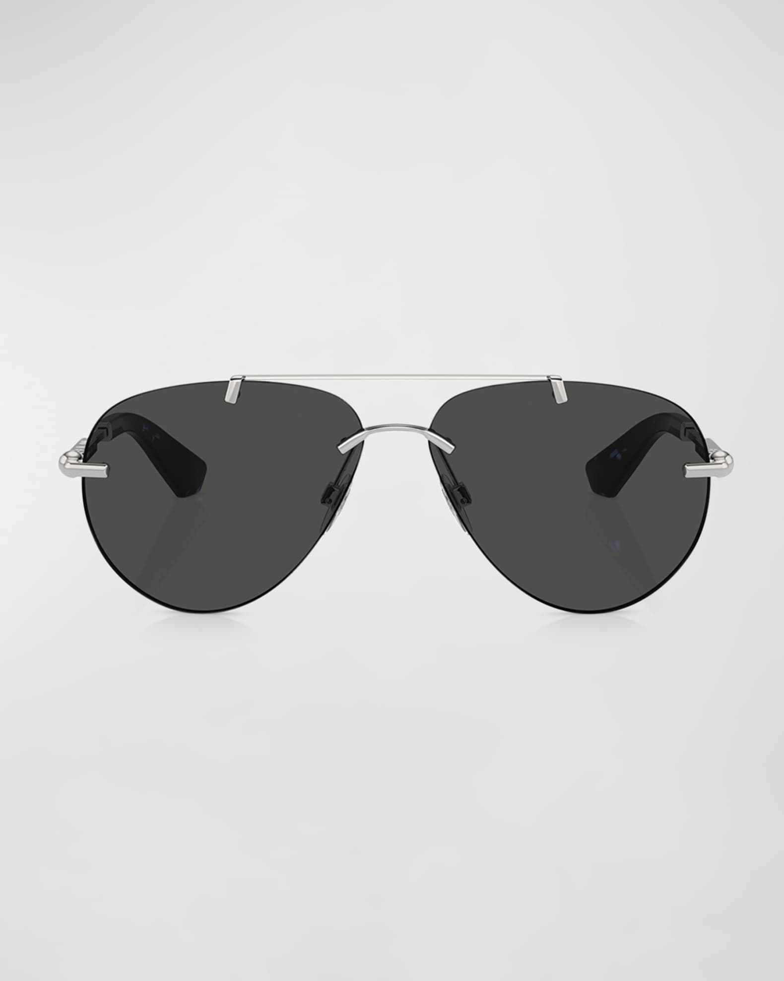 Burberry Rimless Metal Aviator Sunglasses | Neiman Marcus