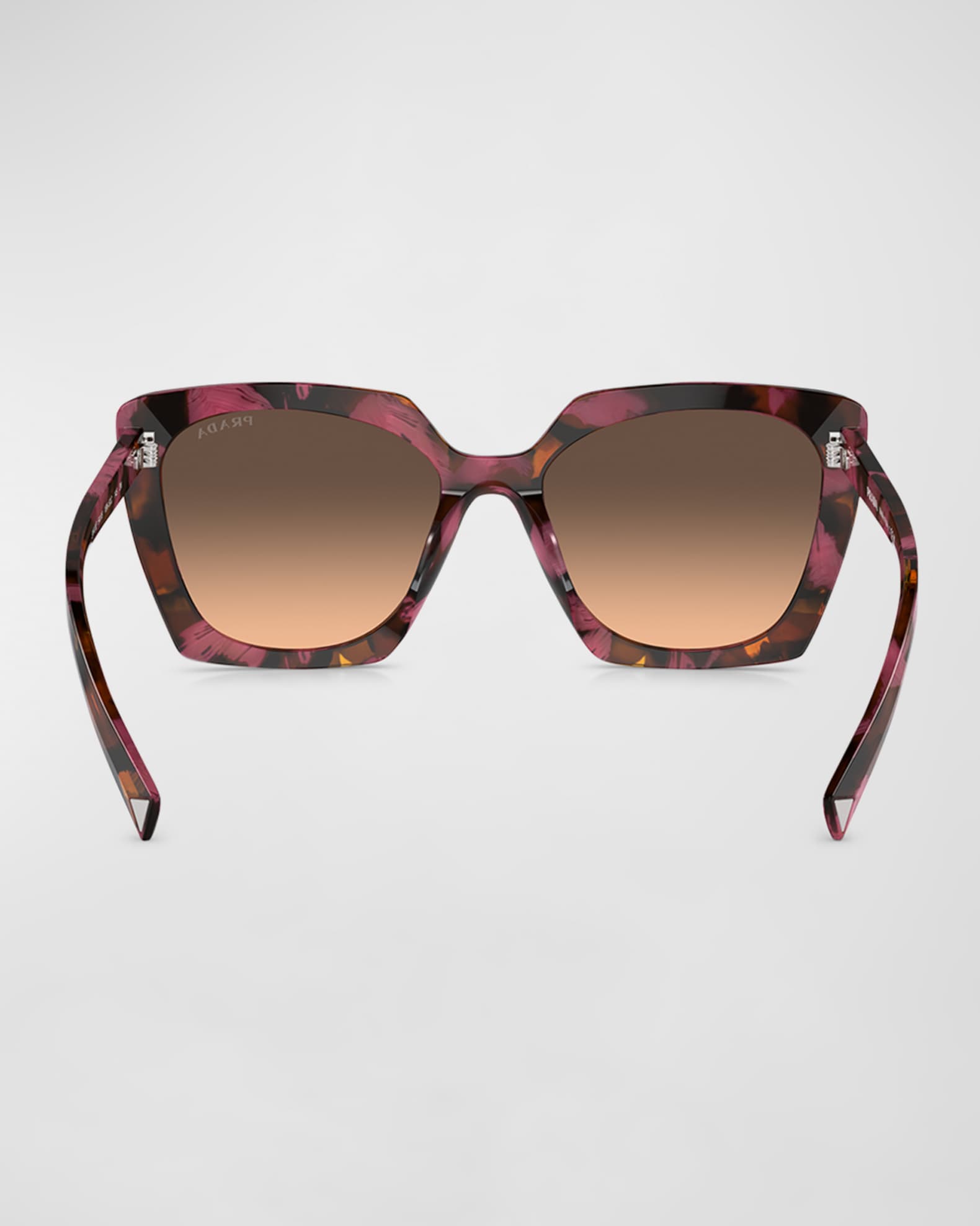 Prada Patterned Acetate & Plastic Square Sunglasses | Neiman Marcus