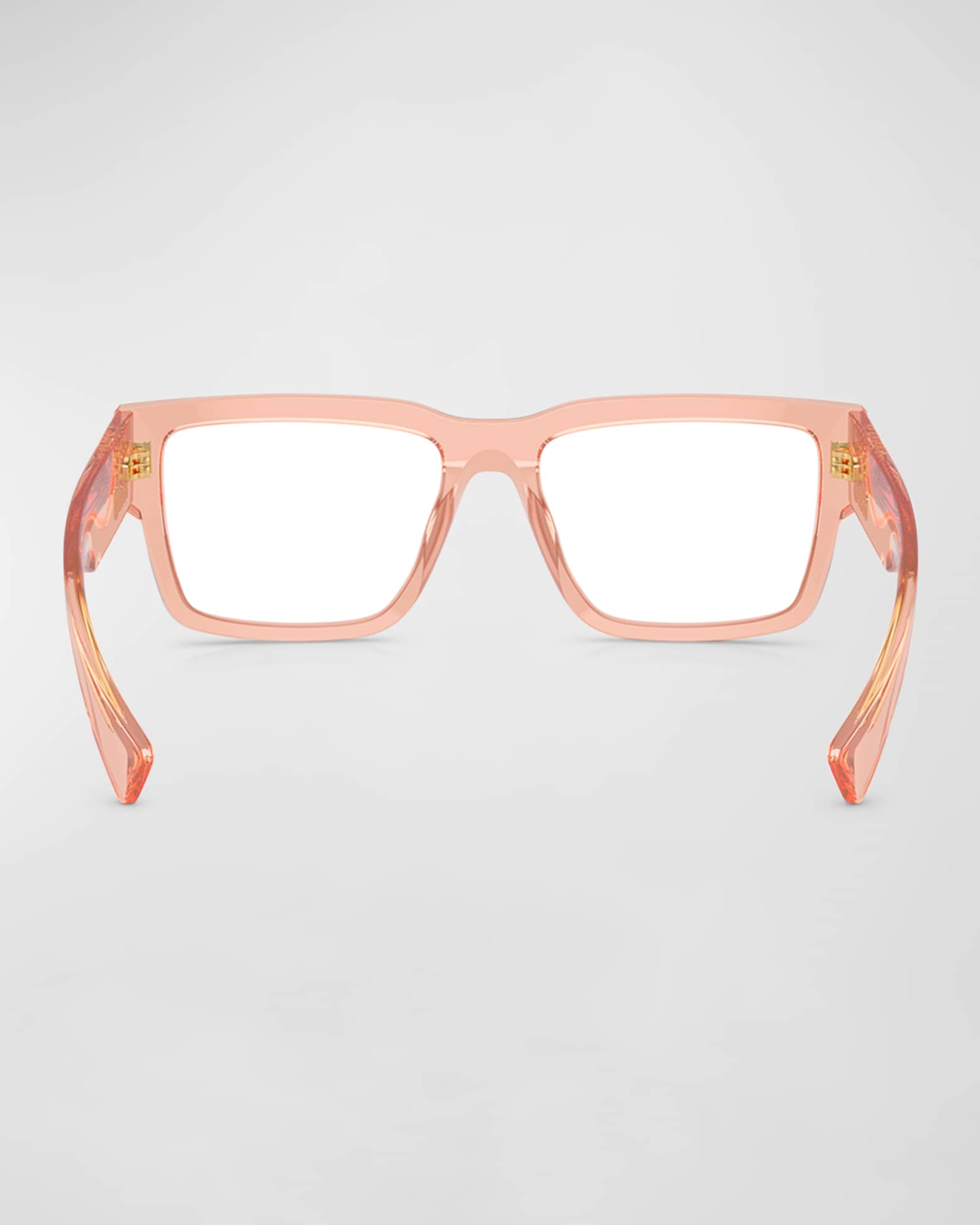 Miu Miu Transparent Acetate Rectangle Glasses | Neiman Marcus