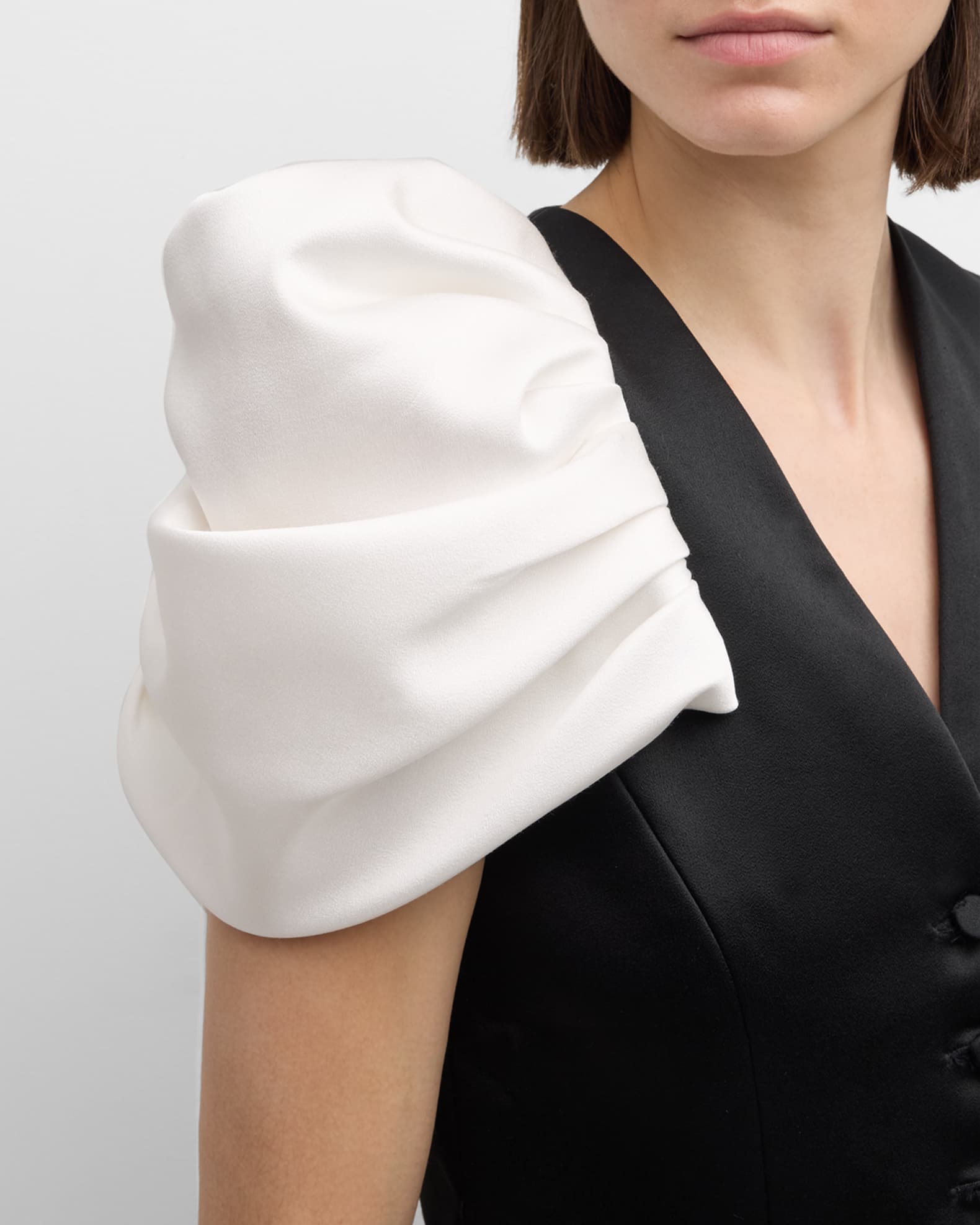 Hellessy Pascal Shoulder-Bustle Crepe Vest | Neiman Marcus