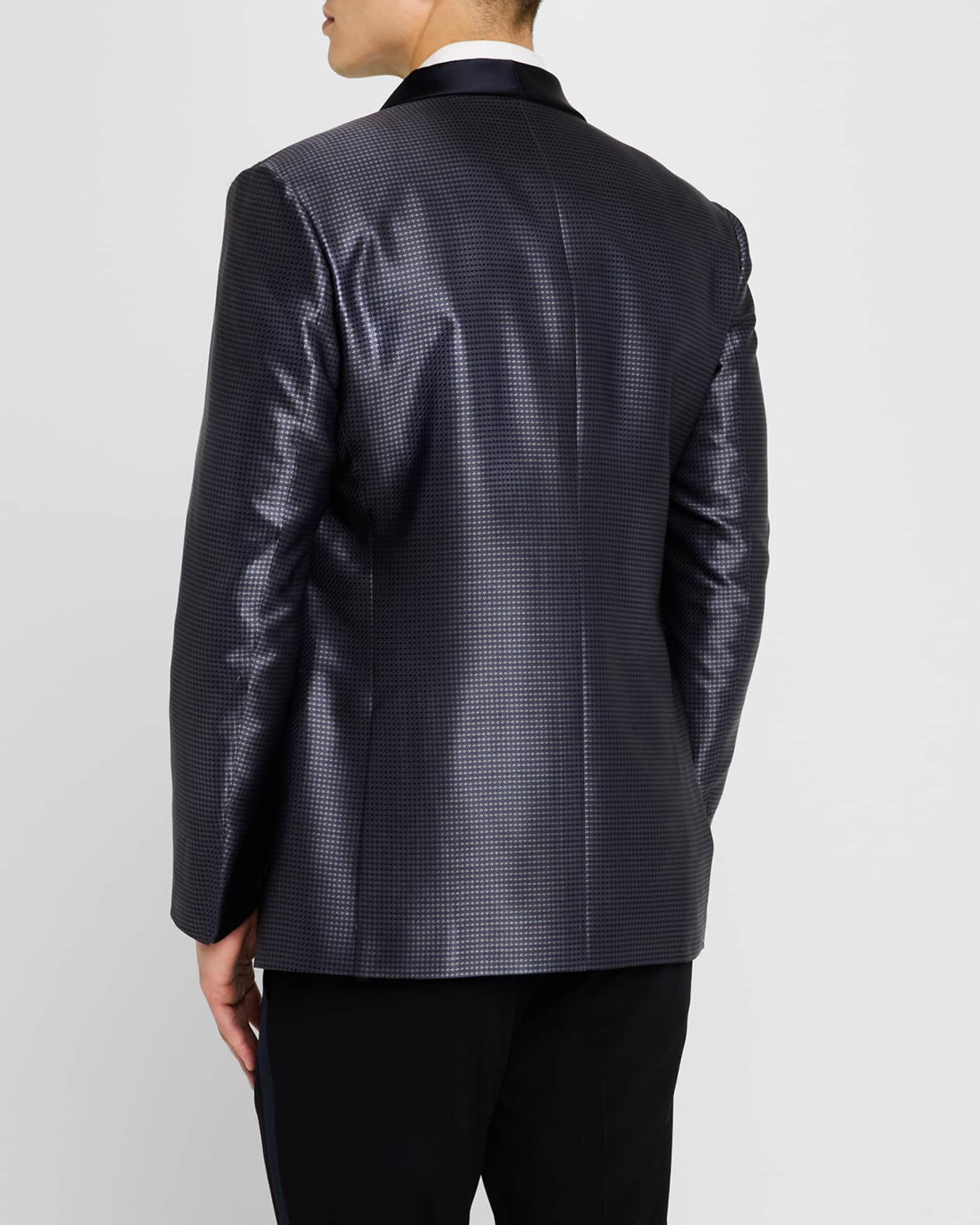 Stefano Ricci Men's Silk Check Shawl-Lapel Dinner Jacket | Neiman Marcus