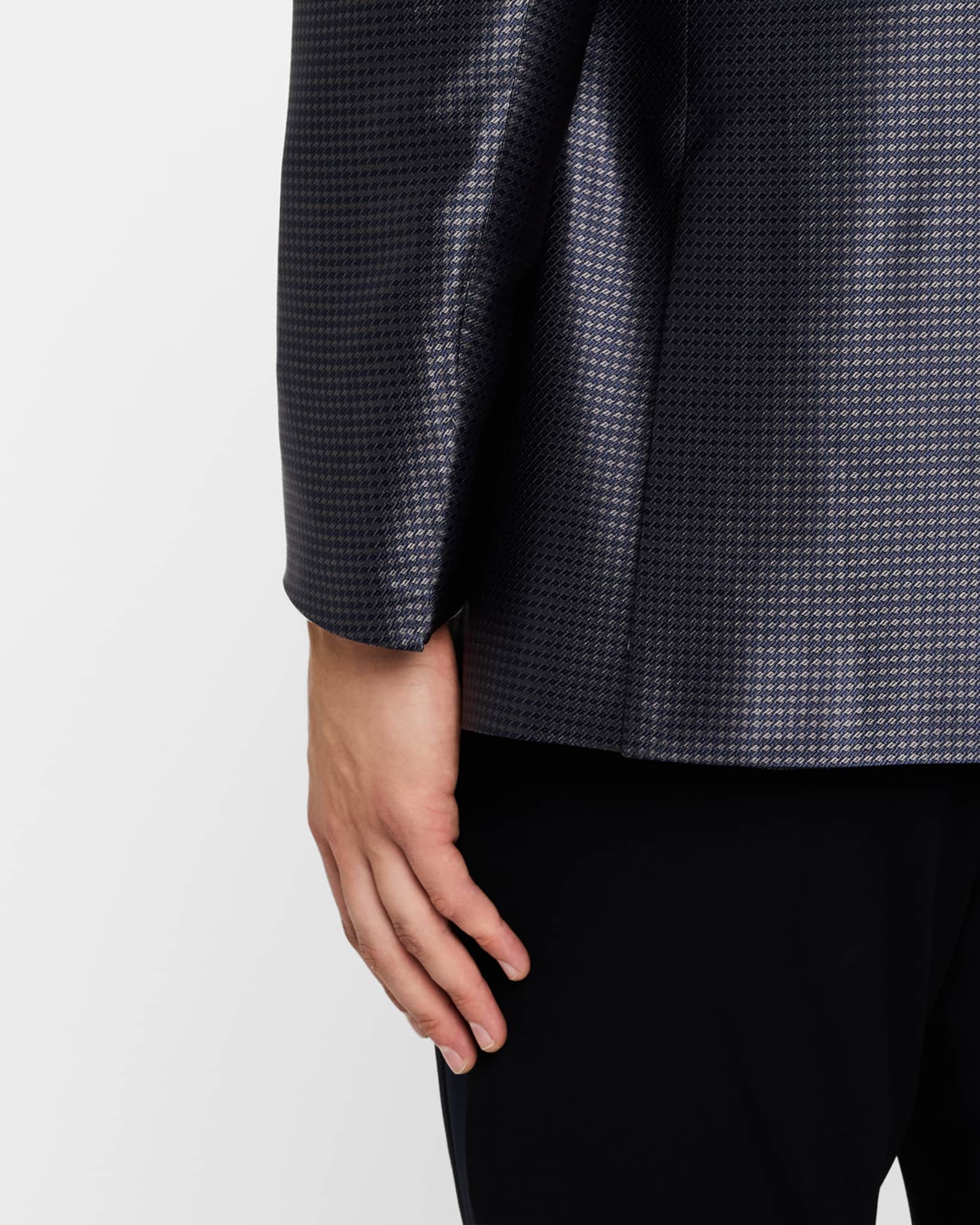 Stefano Ricci Men's Silk Check Shawl-Lapel Dinner Jacket | Neiman Marcus