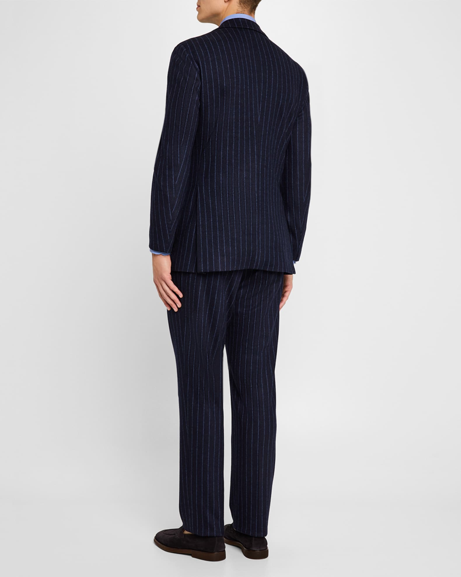 Stefano Ricci Men's Wool Stripe Jersey Suit | Neiman Marcus