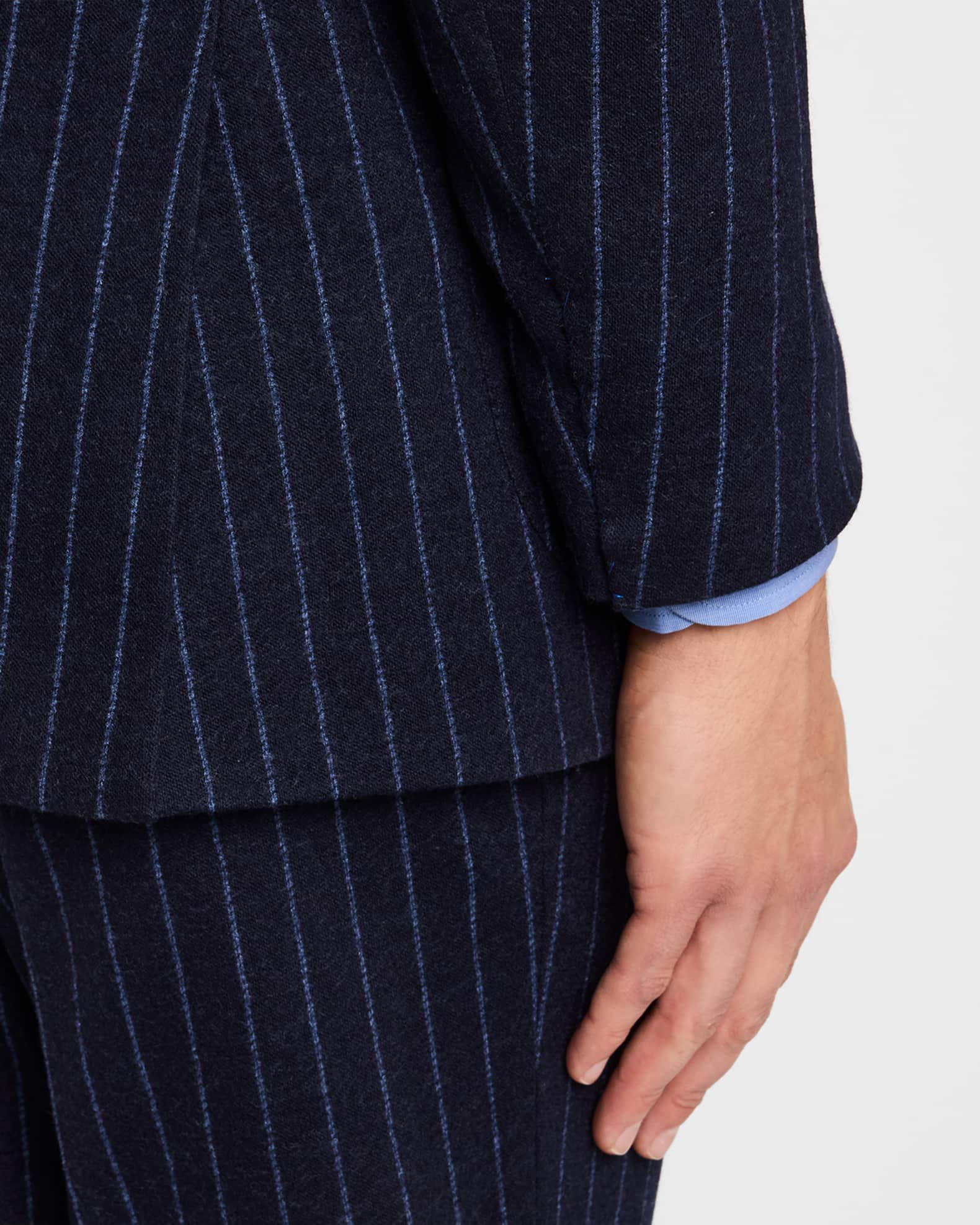 Stefano Ricci Men's Wool Stripe Jersey Suit | Neiman Marcus