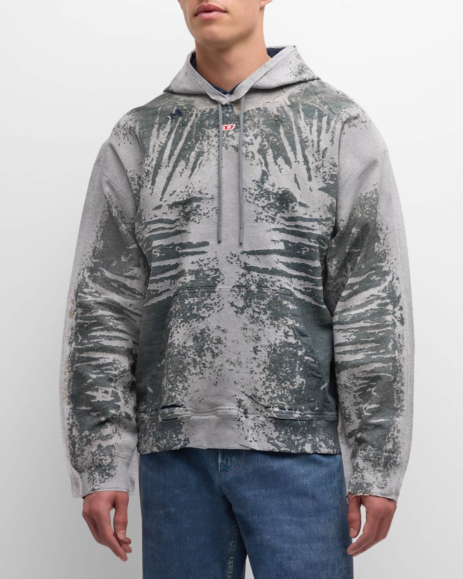 Diesel Men's Track Denim Sweatshirt | Neiman Marcus