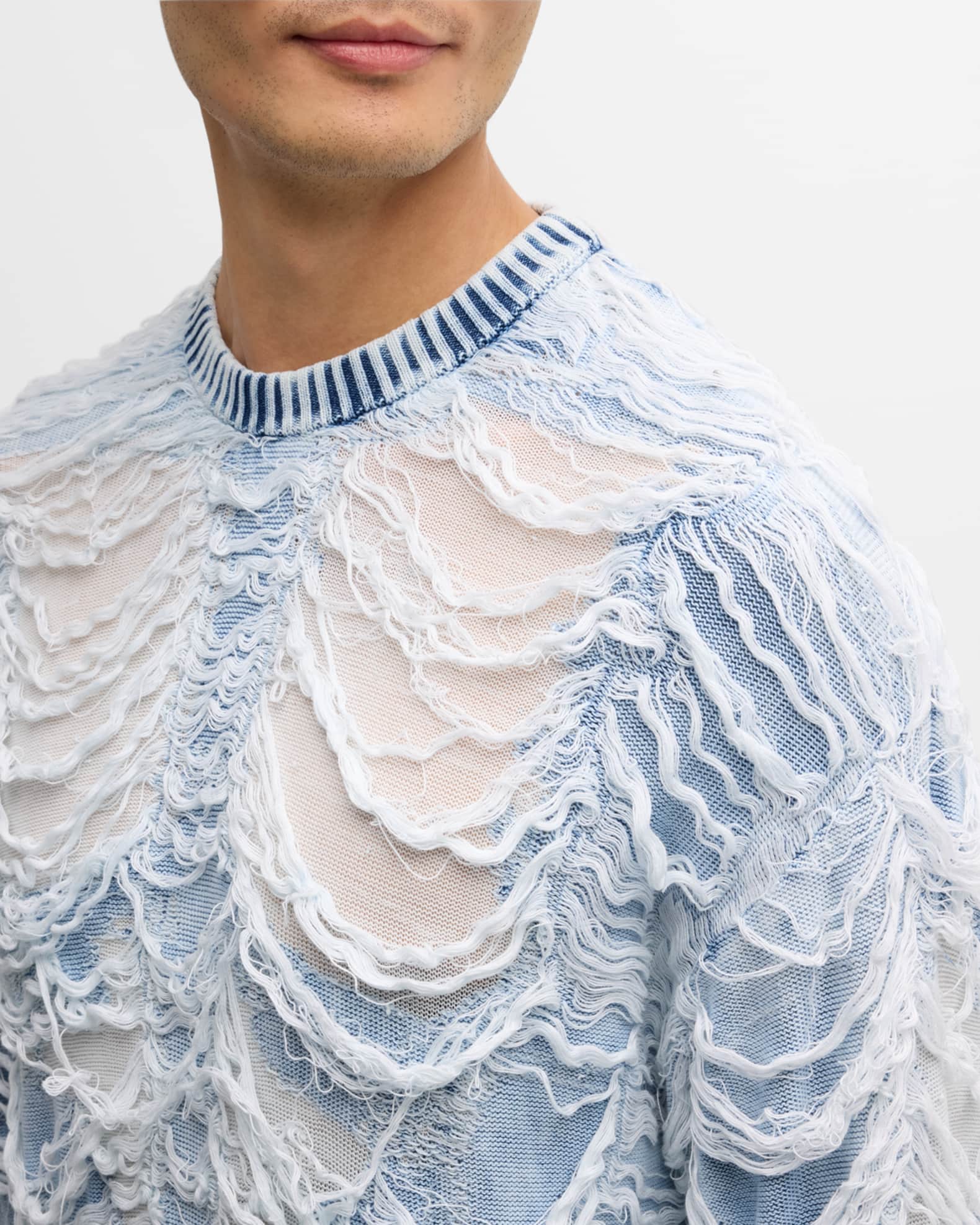 Diesel Men's Shredded Inside-Out Sweater | Neiman Marcus