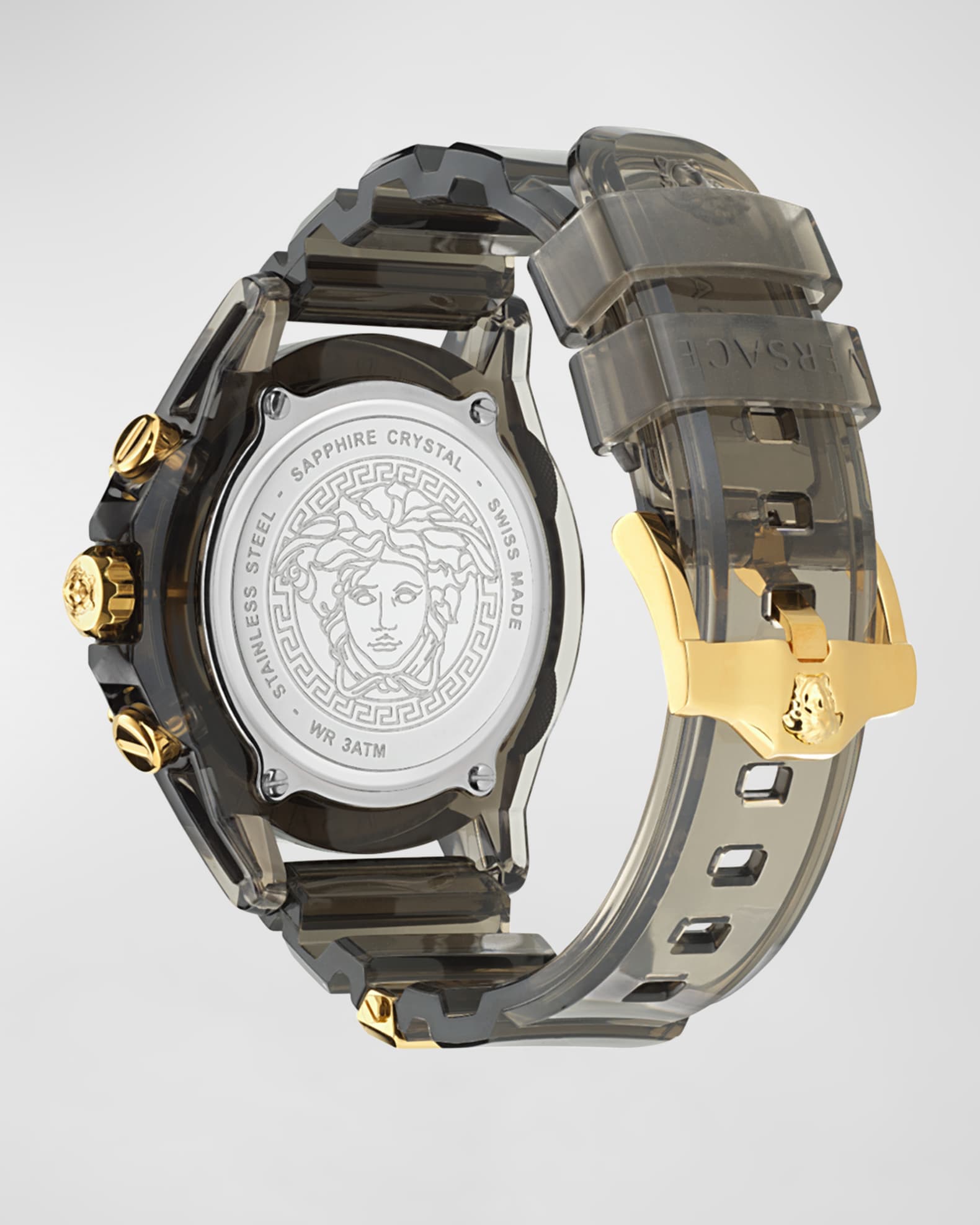 Versace Men's Icon Active Silicone-Strap Chronograph Watch, 44mm ...