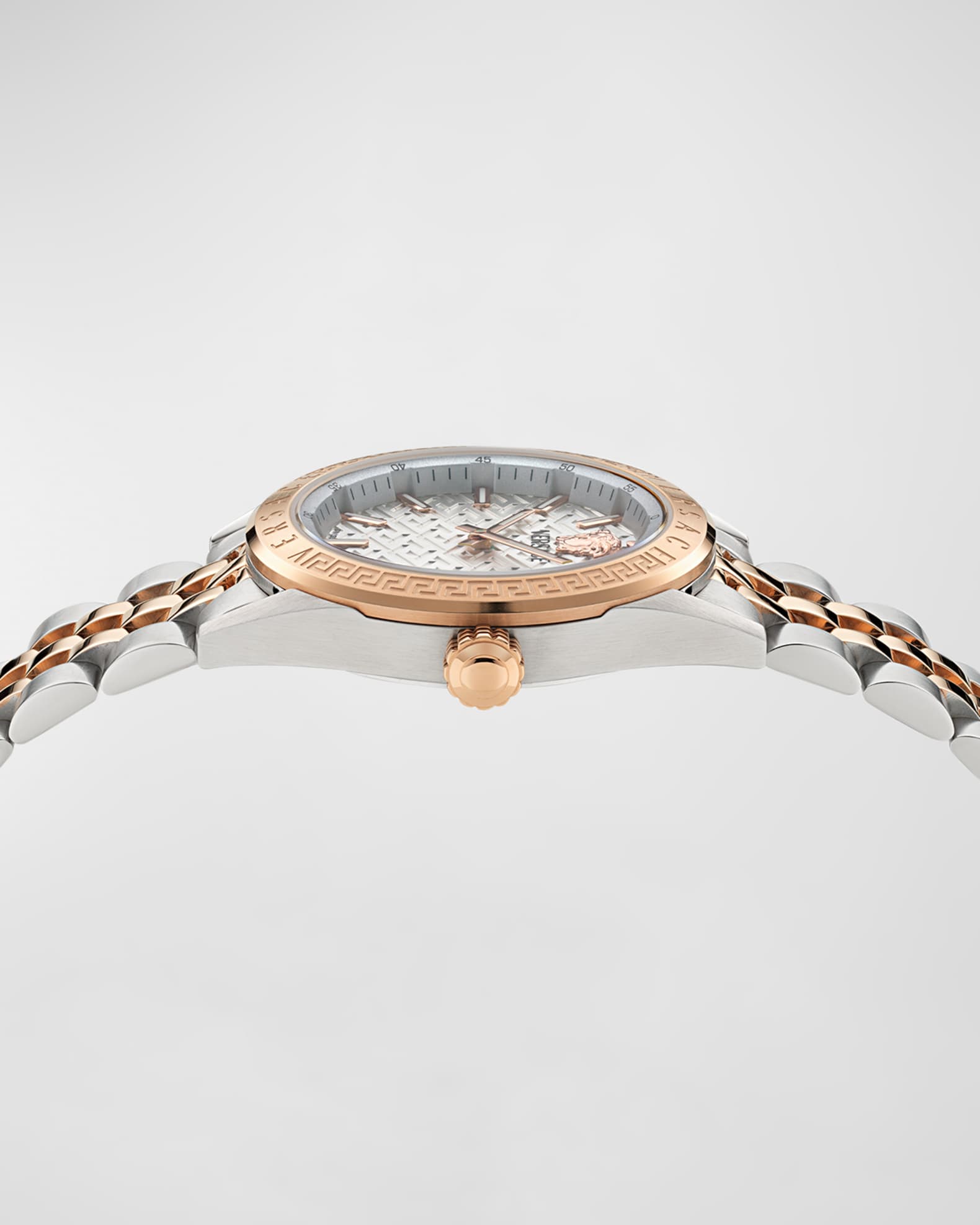 Versace 36mm V-Code Watch with Bracelet Strap, Two Tone | Neiman Marcus