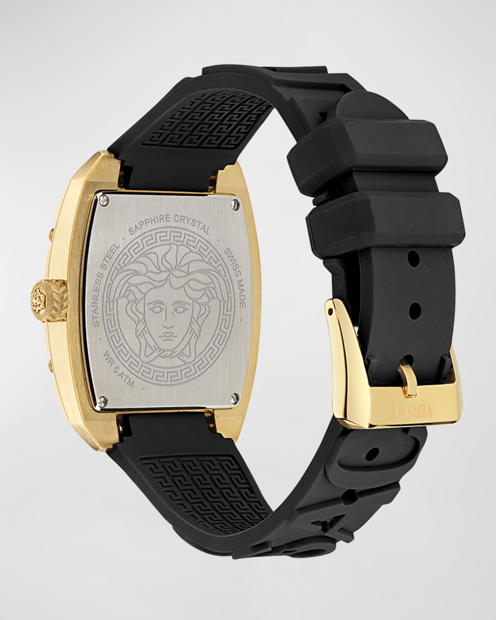 Versace 44.8x36mm Versace Dominus Watch with Silicone Strap | Neiman Marcus