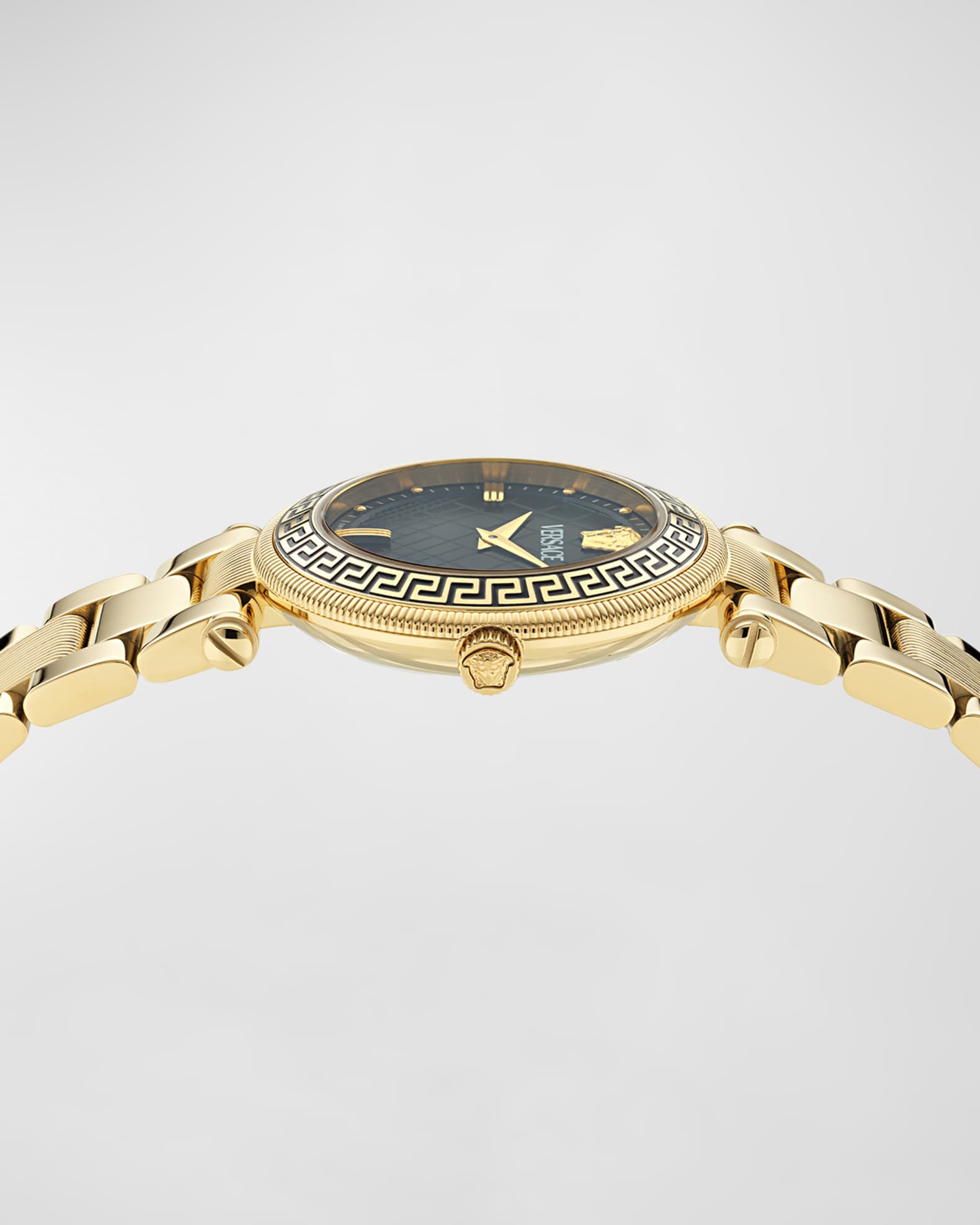 Versace 35mm Versace Reve Watch with Bracelet Strap, Yellow Gold/Black ...
