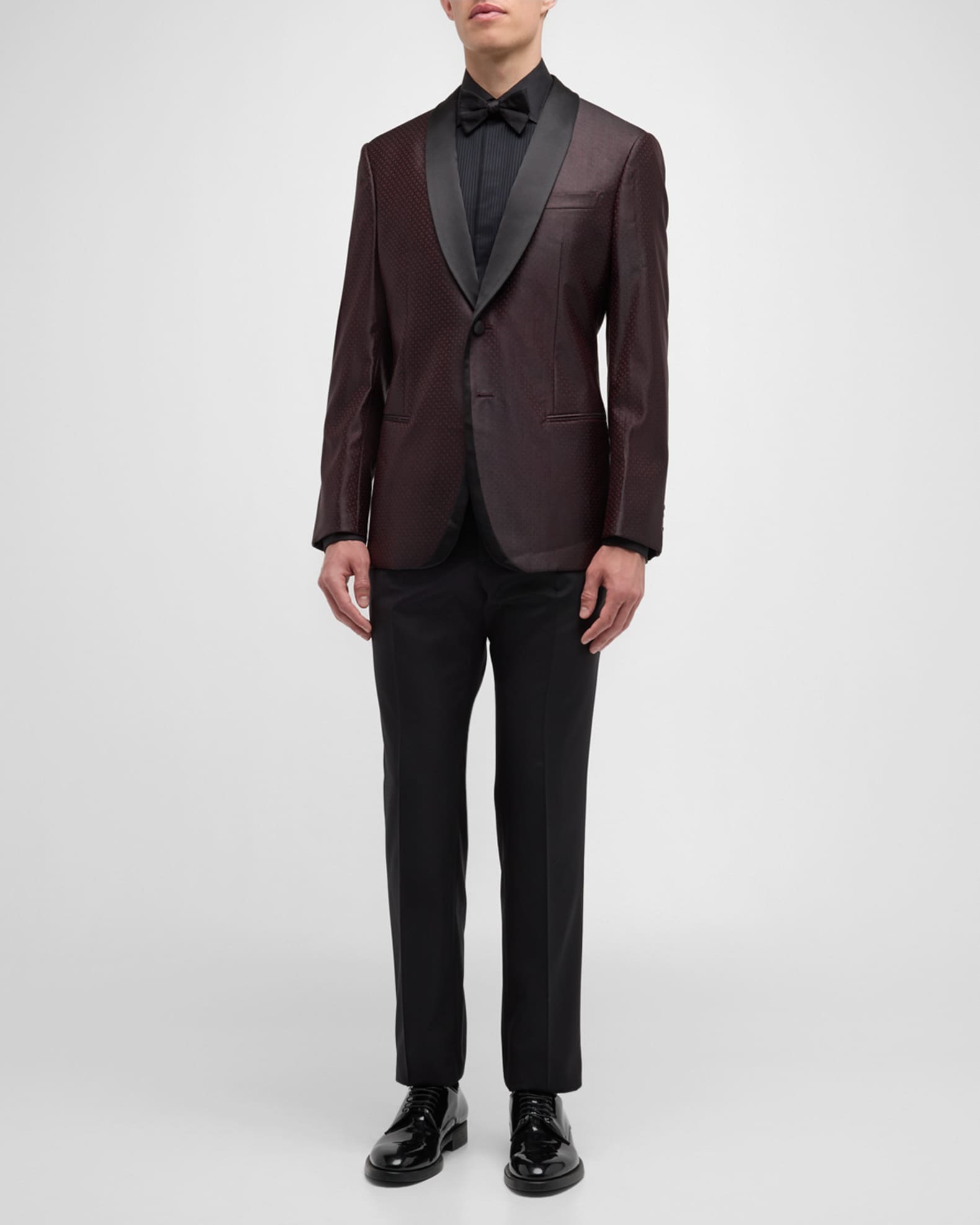 Giorgio Armani Men's Crushed Texture Jacquard Dinner Jacket | Neiman Marcus
