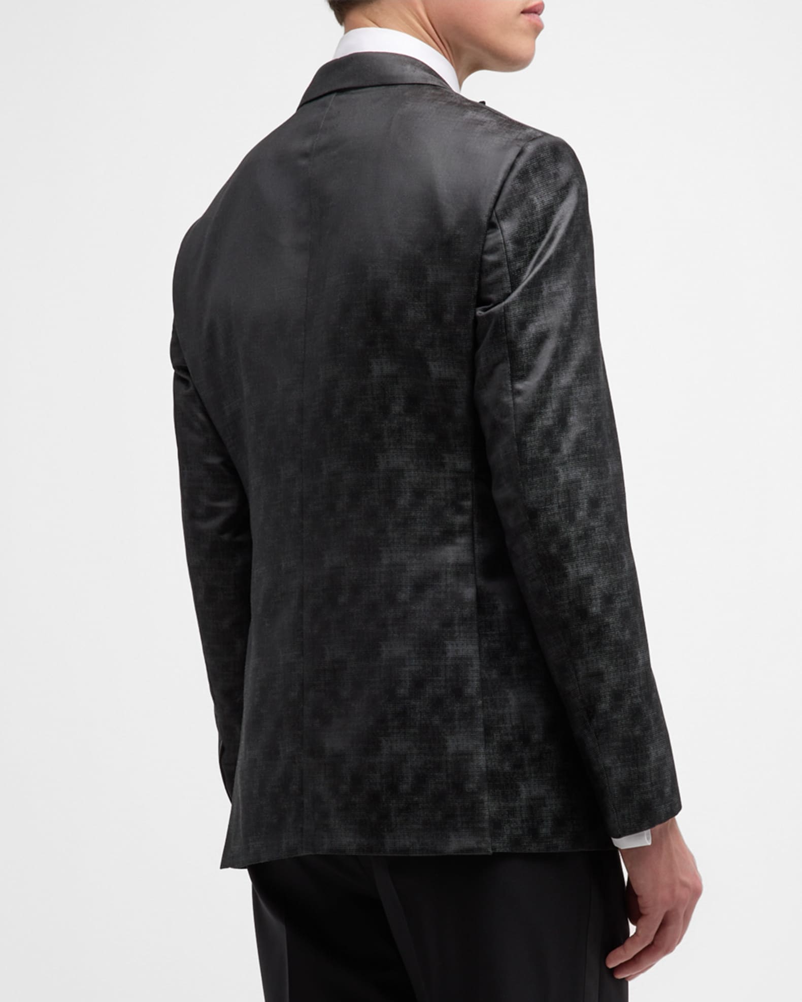 Giorgio Armani Men's Micro-Dot Peak Dinner Jacket | Neiman Marcus