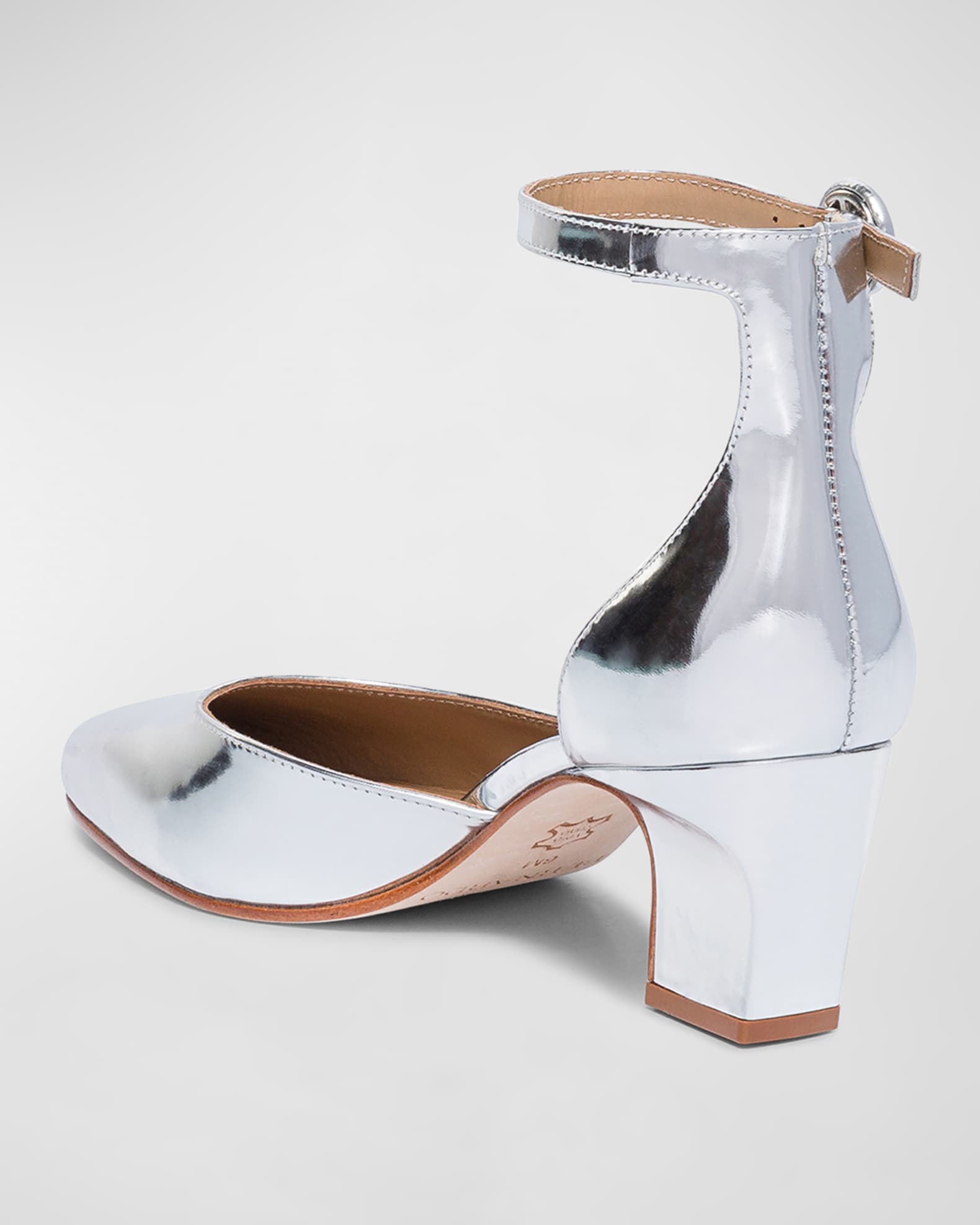 Bernardo Remy Metallic Ankle-Strap Pumps | Neiman Marcus