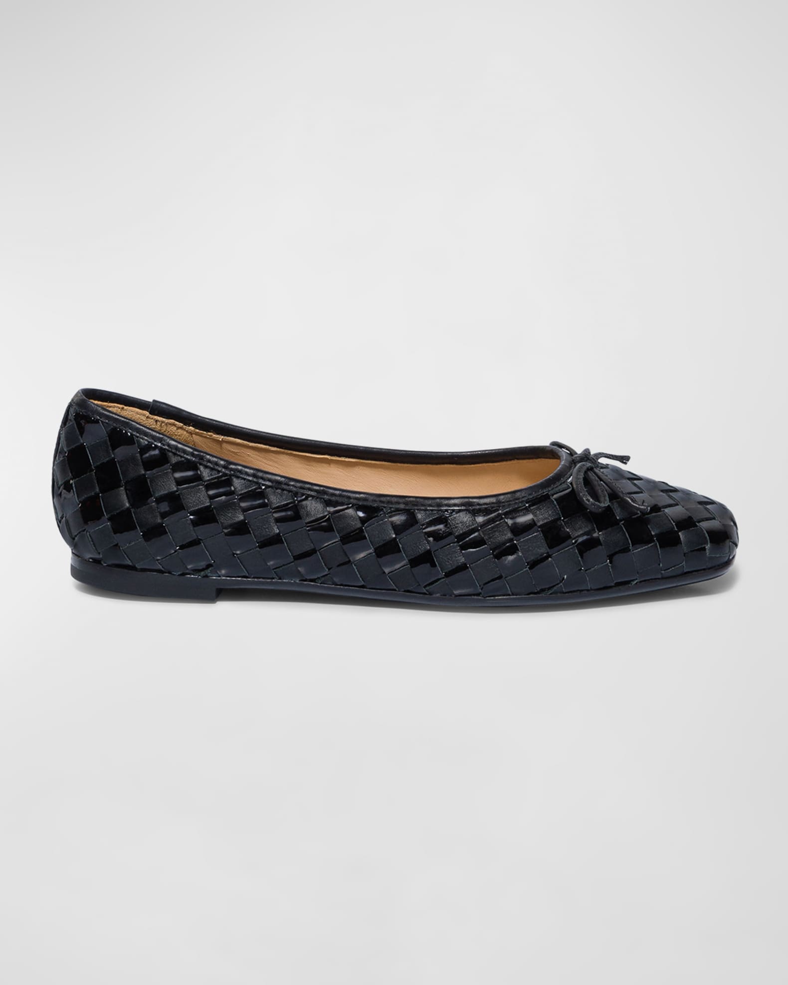 Bernardo Gwynn Woven Leather Ballerina Flats | Neiman Marcus