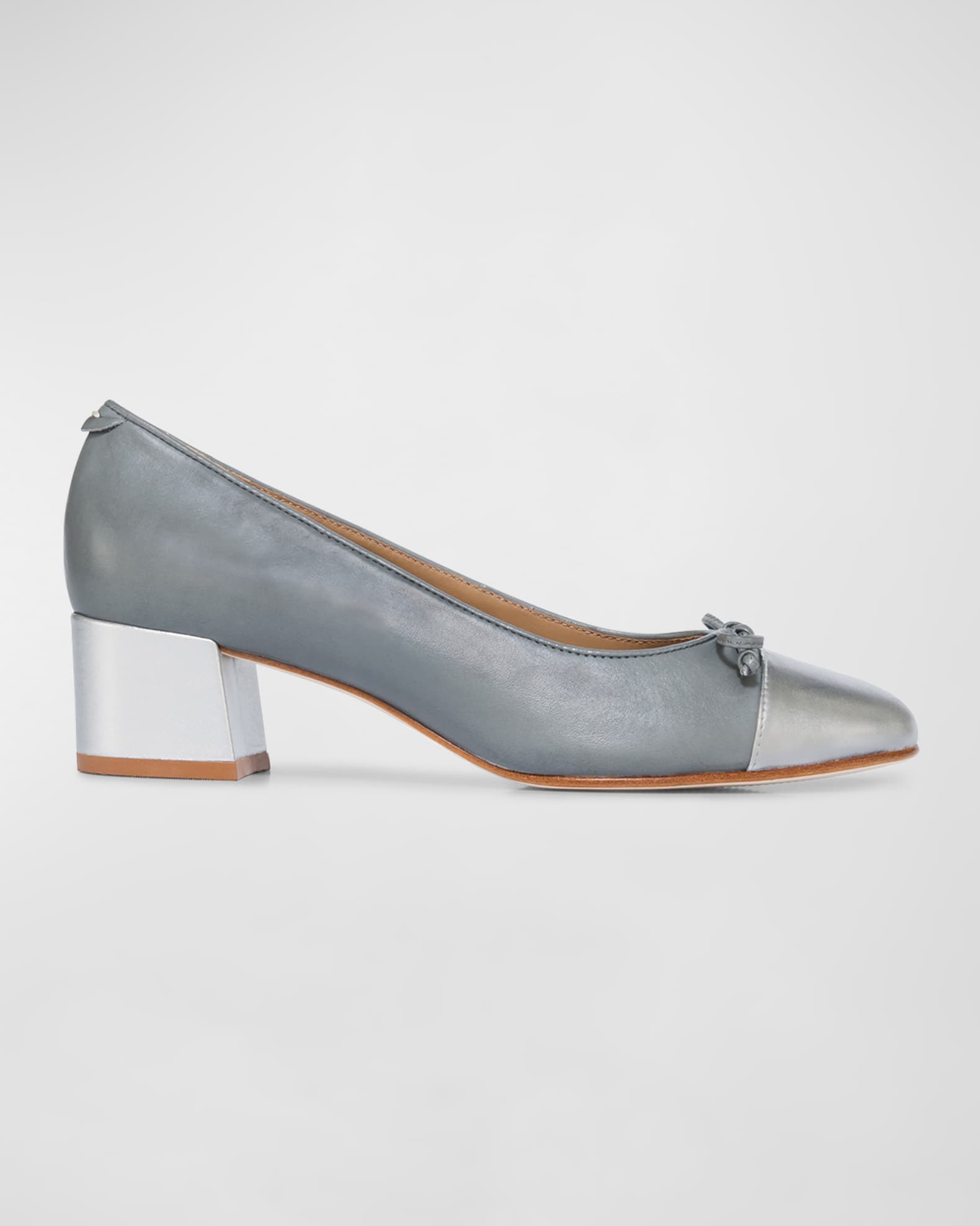 Bernardo Marisol Bicolor Cap-Toe Ballerina Pumps | Neiman Marcus