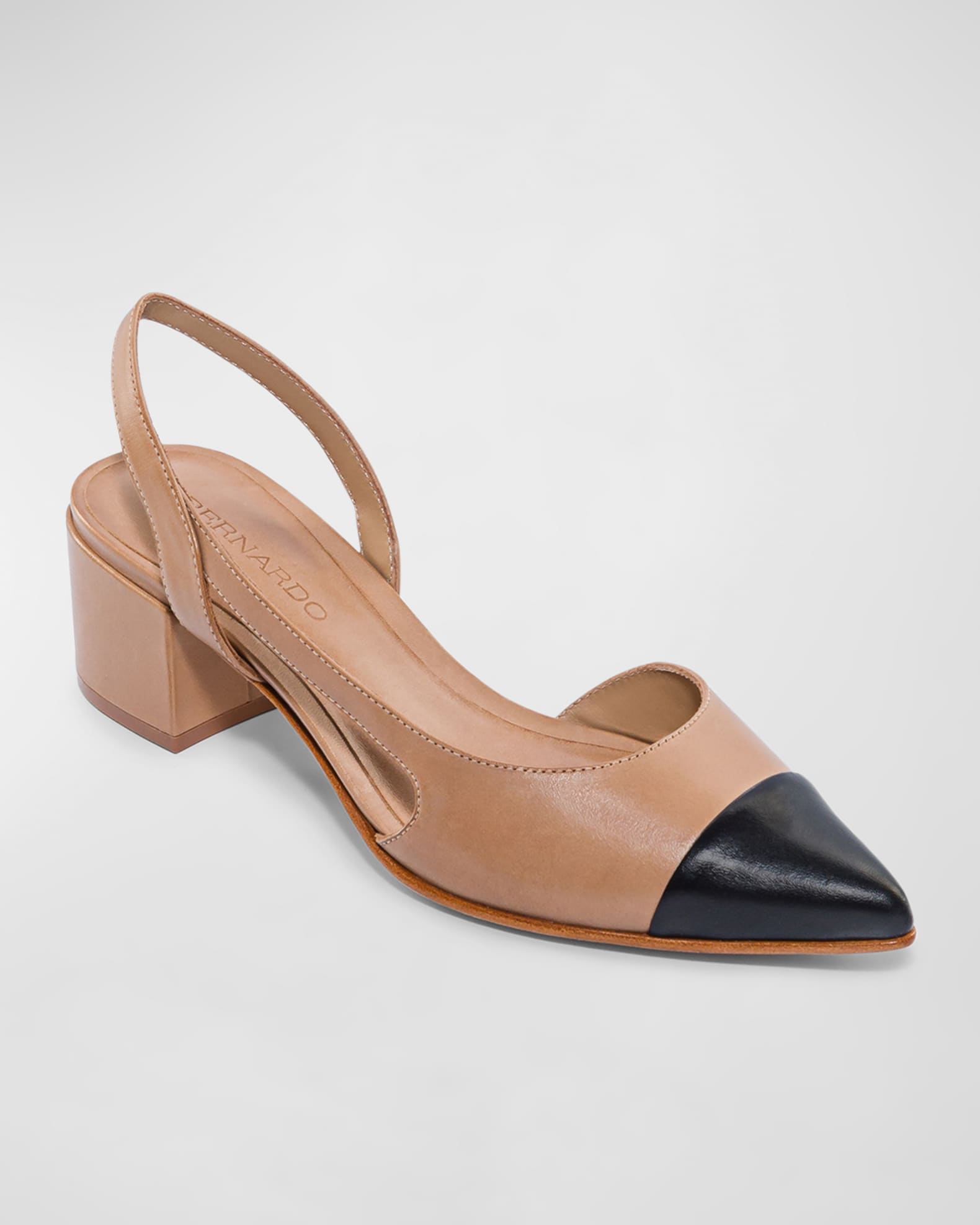 Bernardo Monroe Cap-Toe Slingback Pumps | Neiman Marcus