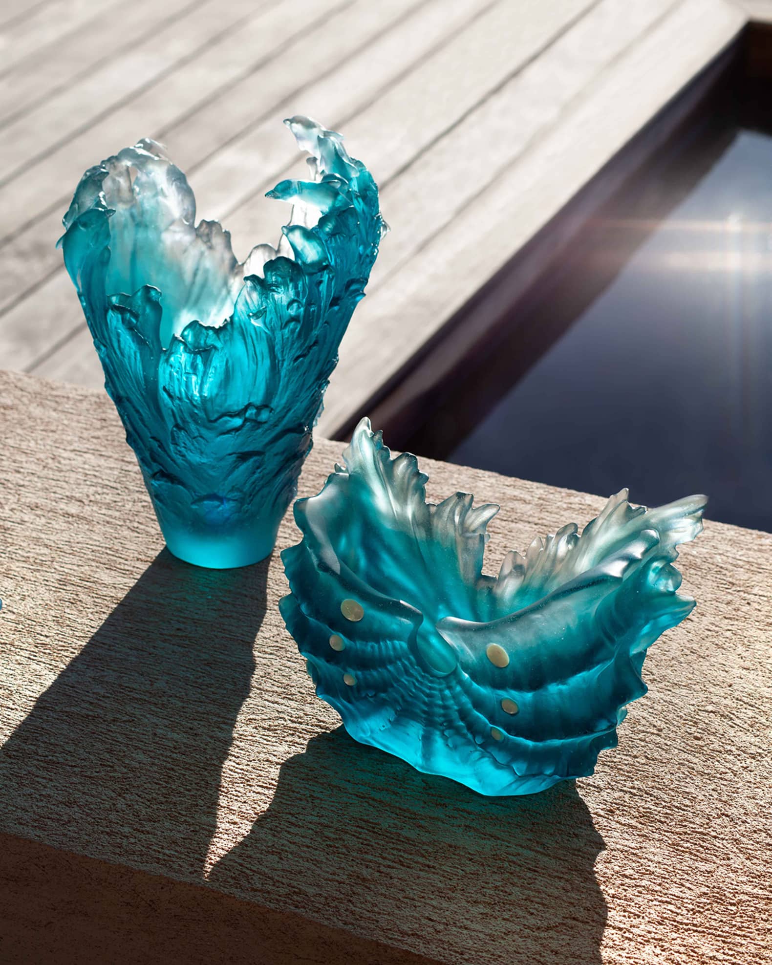 Daum Maya Medium Seashell Vase | Neiman Marcus