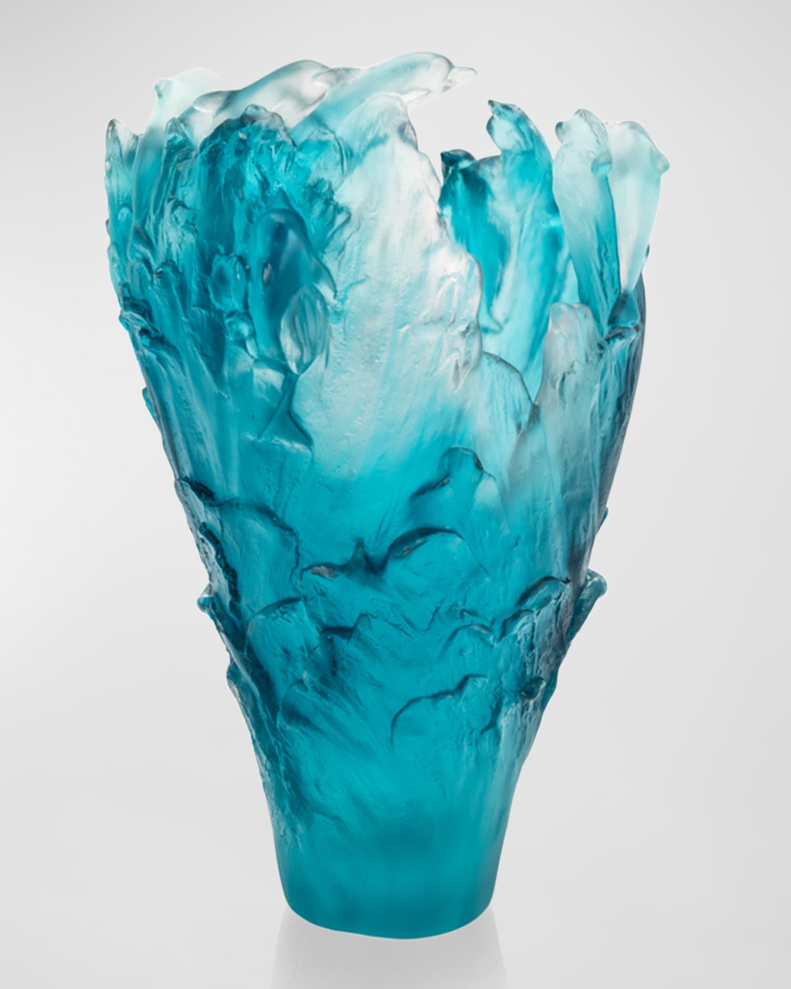 Daum Maya Dolphins Large Vase | Neiman Marcus
