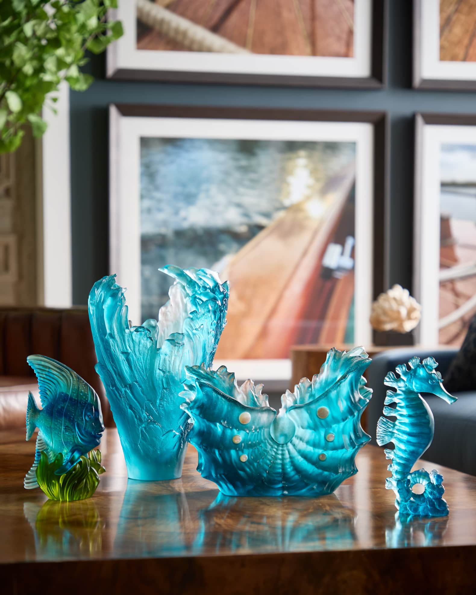 Daum Maya Dolphins Large Vase | Neiman Marcus