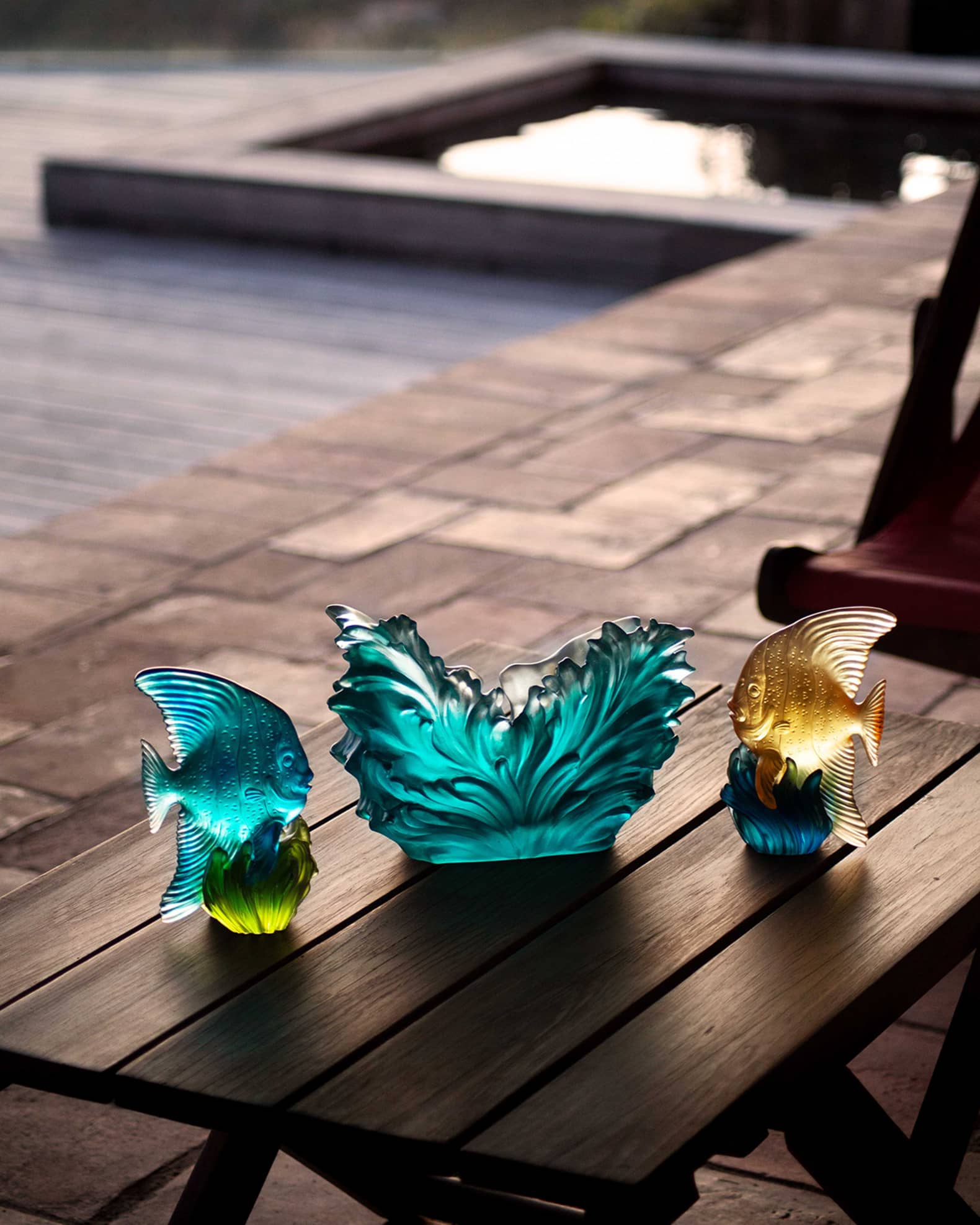 Daum Maya Blue and Green Medium Platax Fish | Neiman Marcus