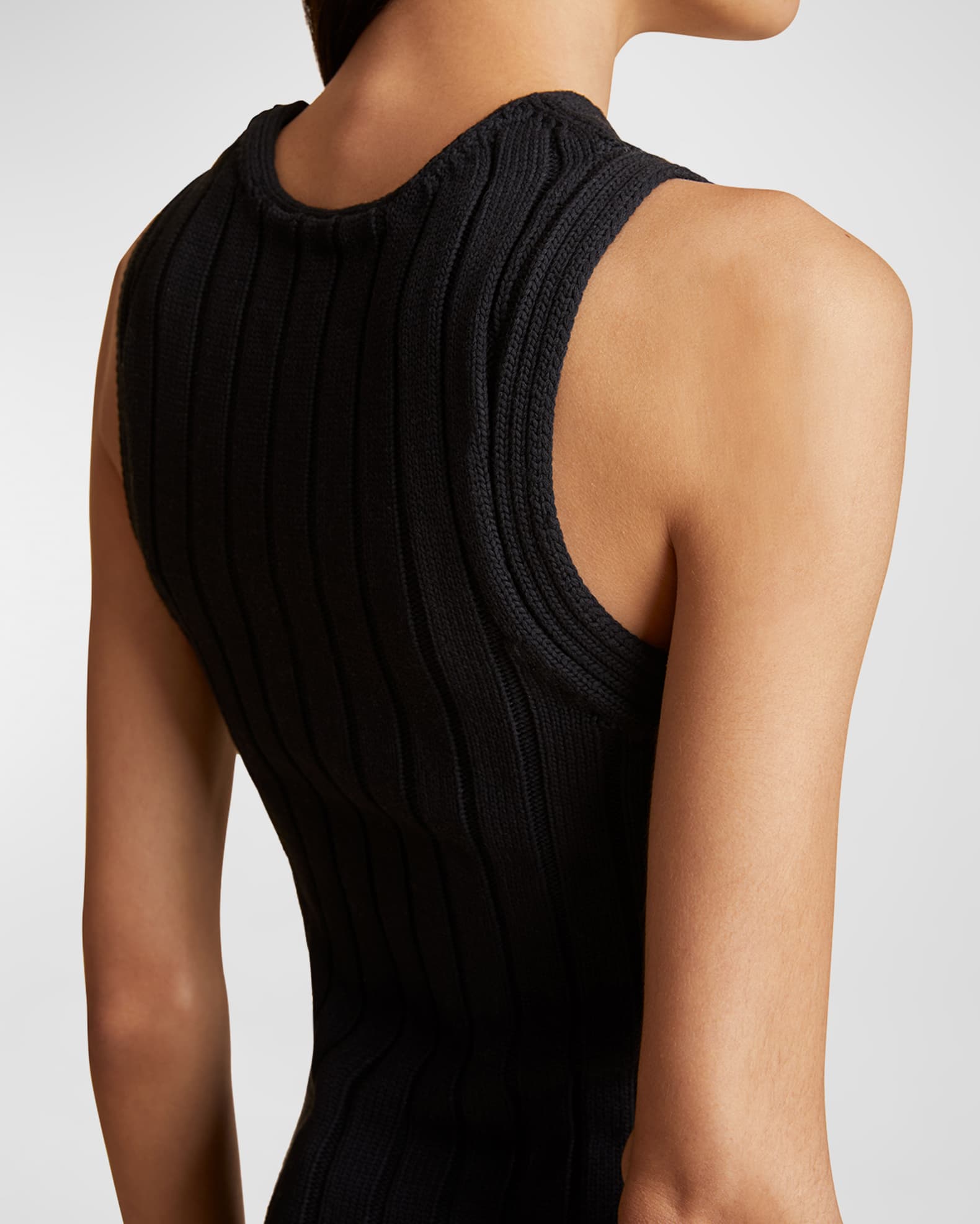 Khaite Manu Wide Rib Knit Tank Top | Neiman Marcus
