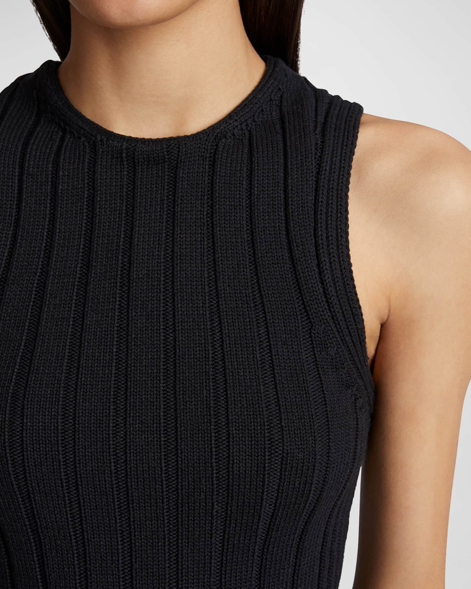 Khaite Manu Wide Rib Knit Tank Top | Neiman Marcus