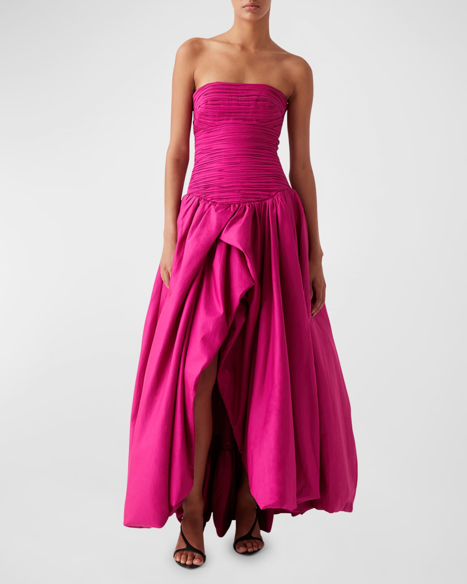 Aje Violette Strapless Bubble-Hem Maxi Dress | Neiman Marcus